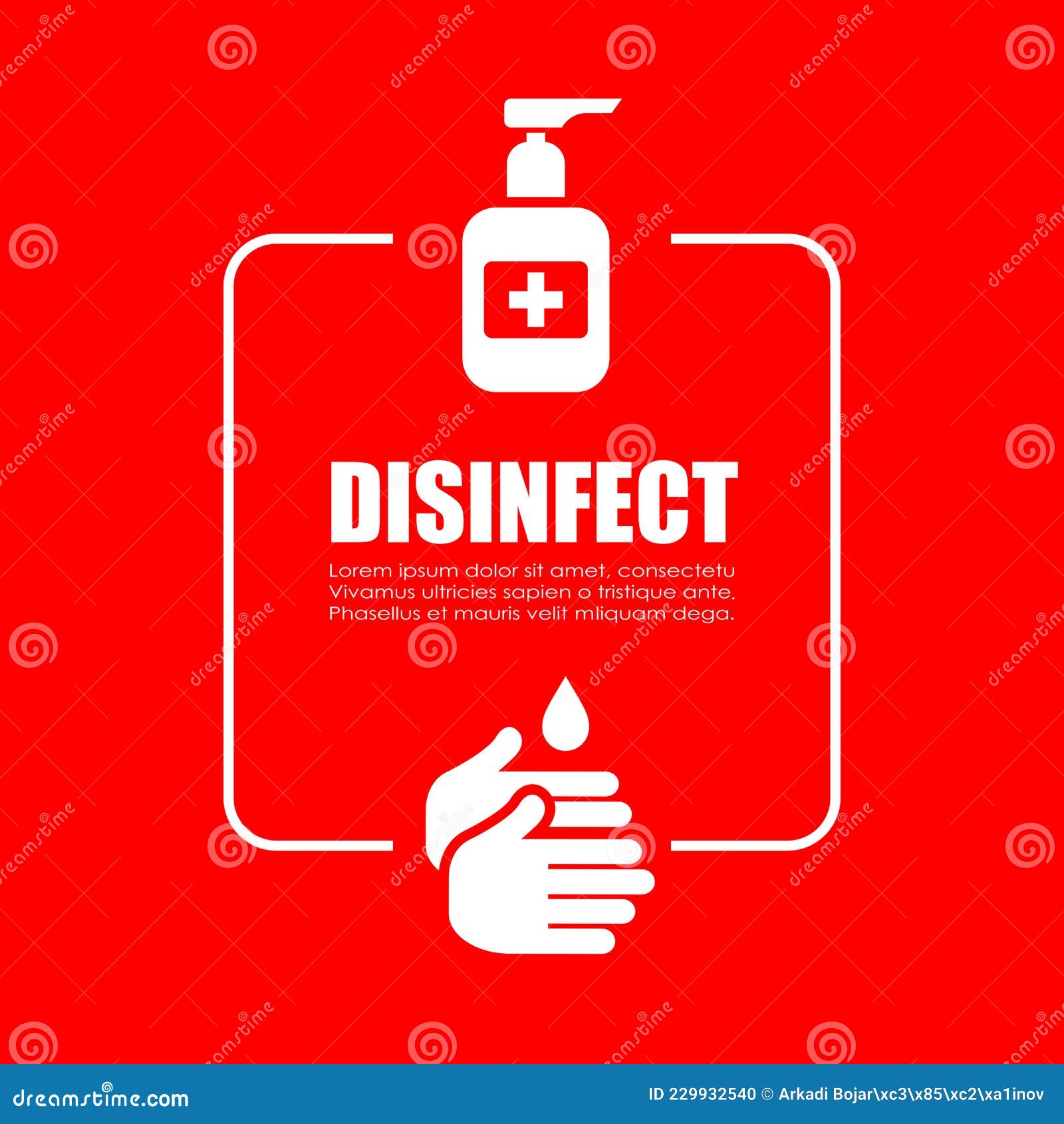 Hand Sanitizing Station Vector Poster Stock Vector - Illustration of ...