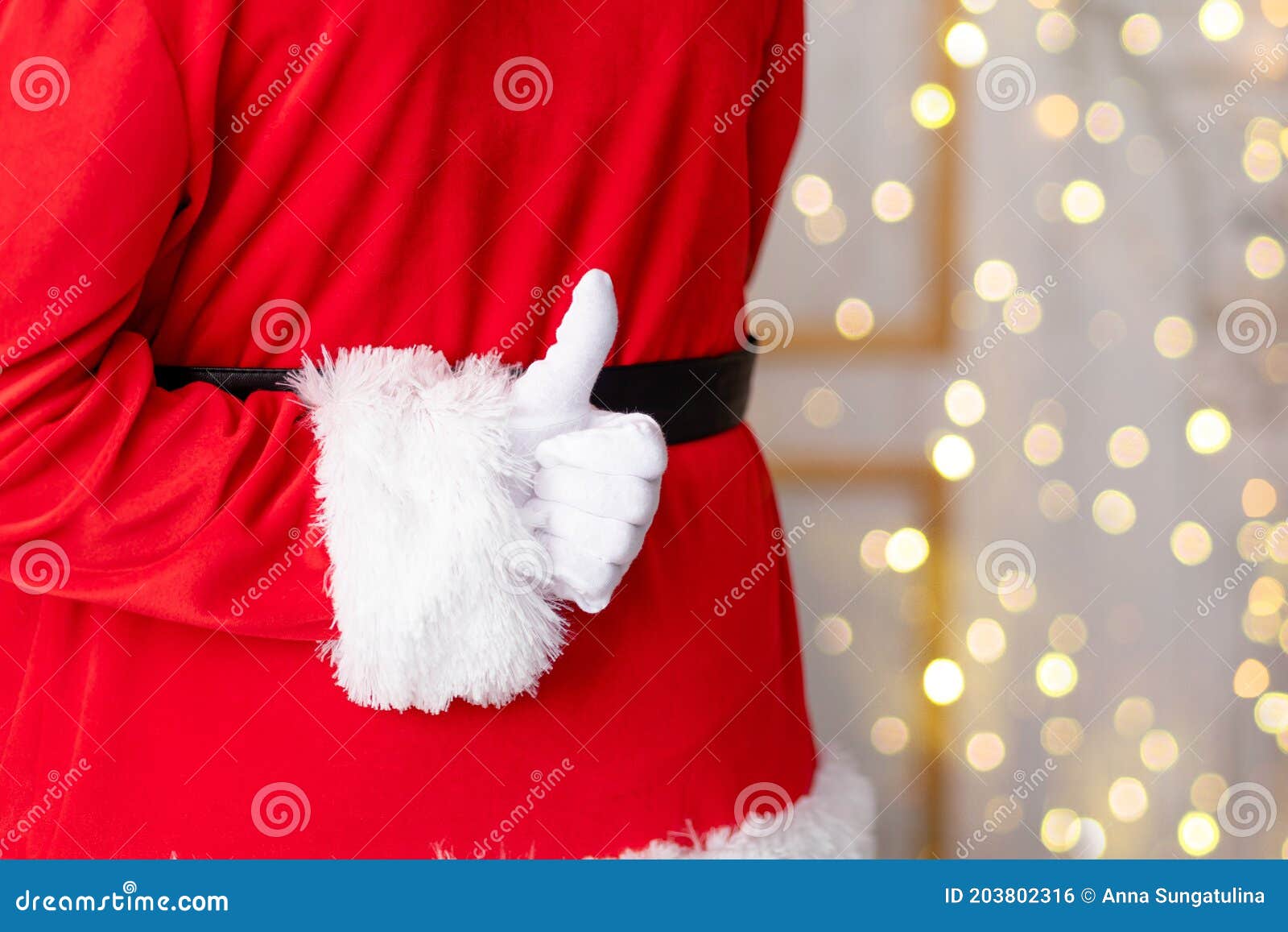 Hand Santa Claus With Thumbs Up, Show Class Royalty-Free Stock Image ...