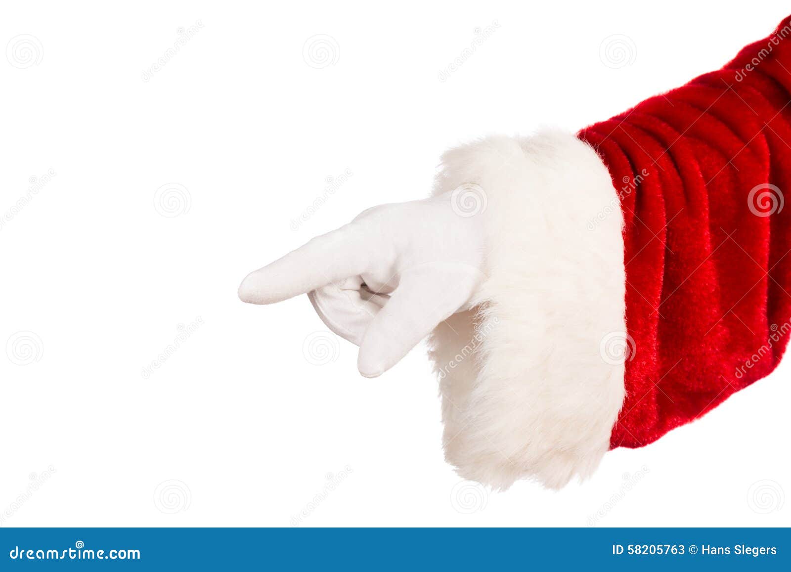 Hand of Santa pointing stock image. Image of background - 58205763