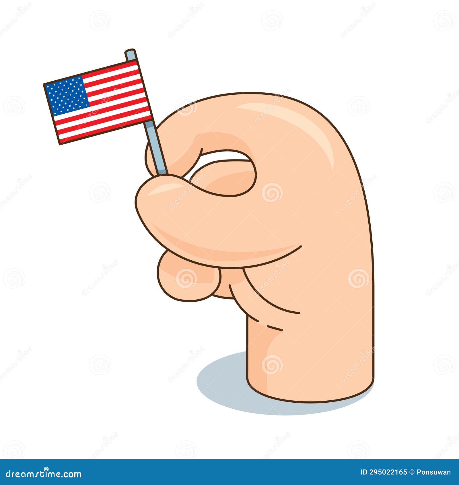 Hand Save USA Flag Lined Style Illustration Vector Graphic Stock ...