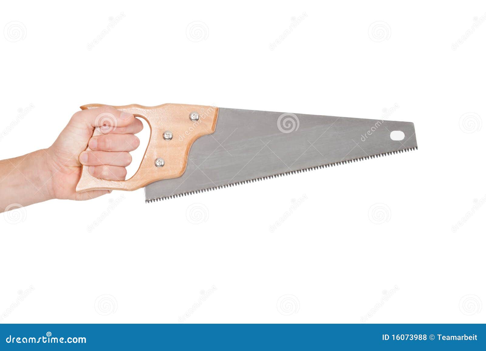 Hand with saw stock photo. Image of presenting, hand - 16073988