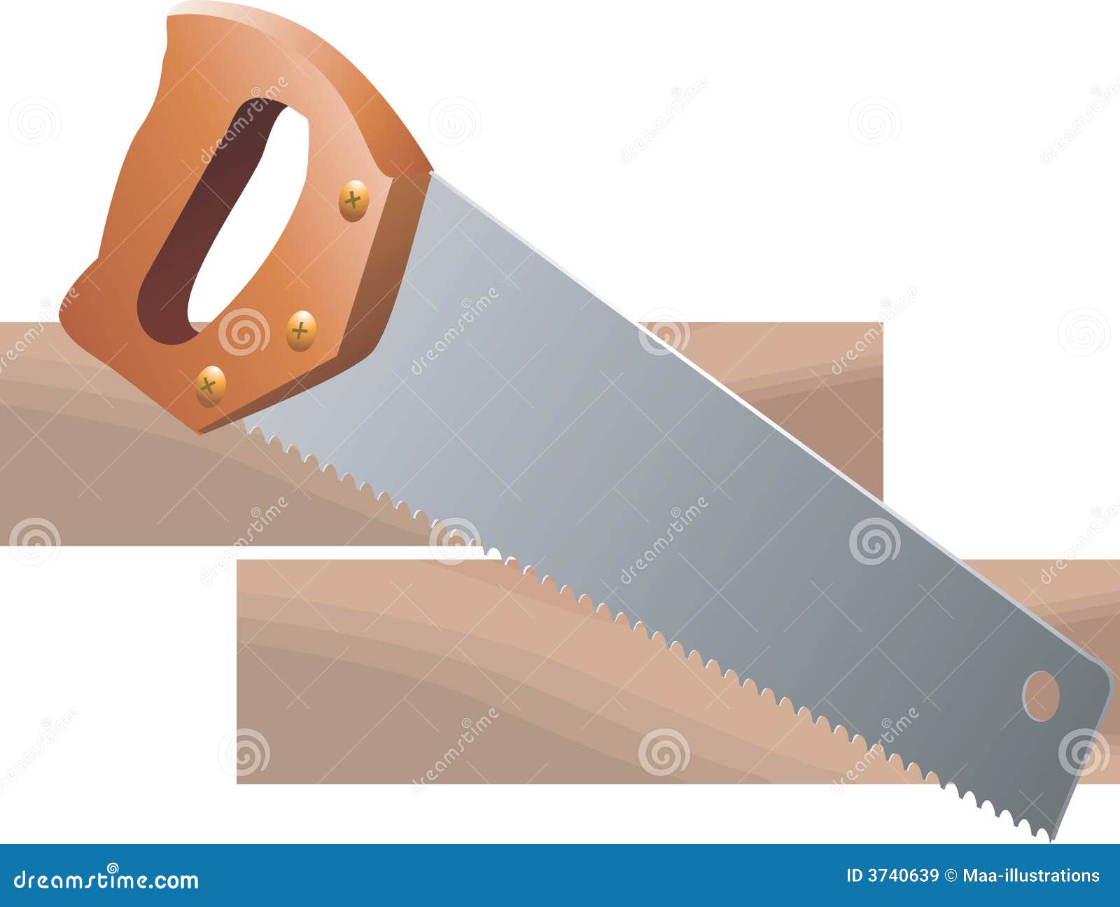 Hand saw stock illustration. Illustration of technician - 3740639