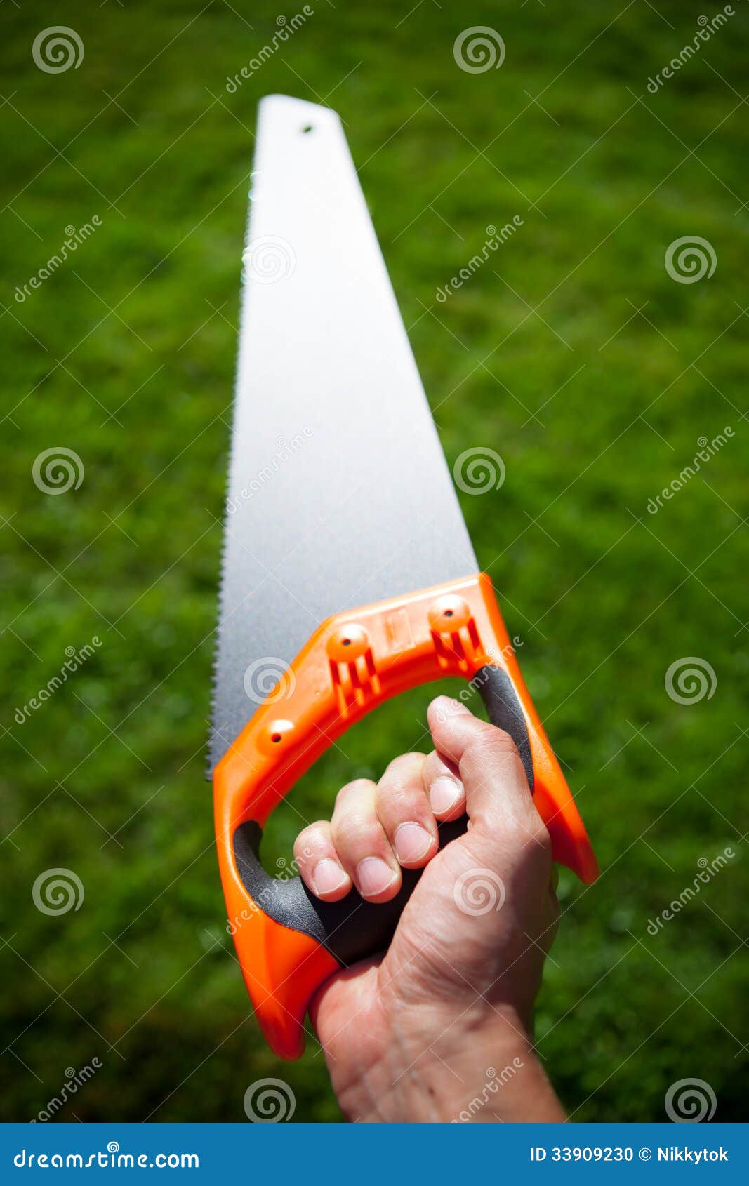 Hand saw stock photo. Image of sharp, orange, metal, carpenter - 33909230