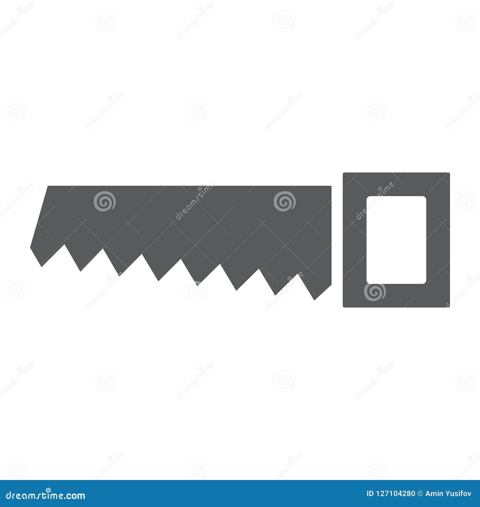 Hand Saw Glyph Icon, Tool and Repair, Handsaw Sign, Vector Graphics, a ...