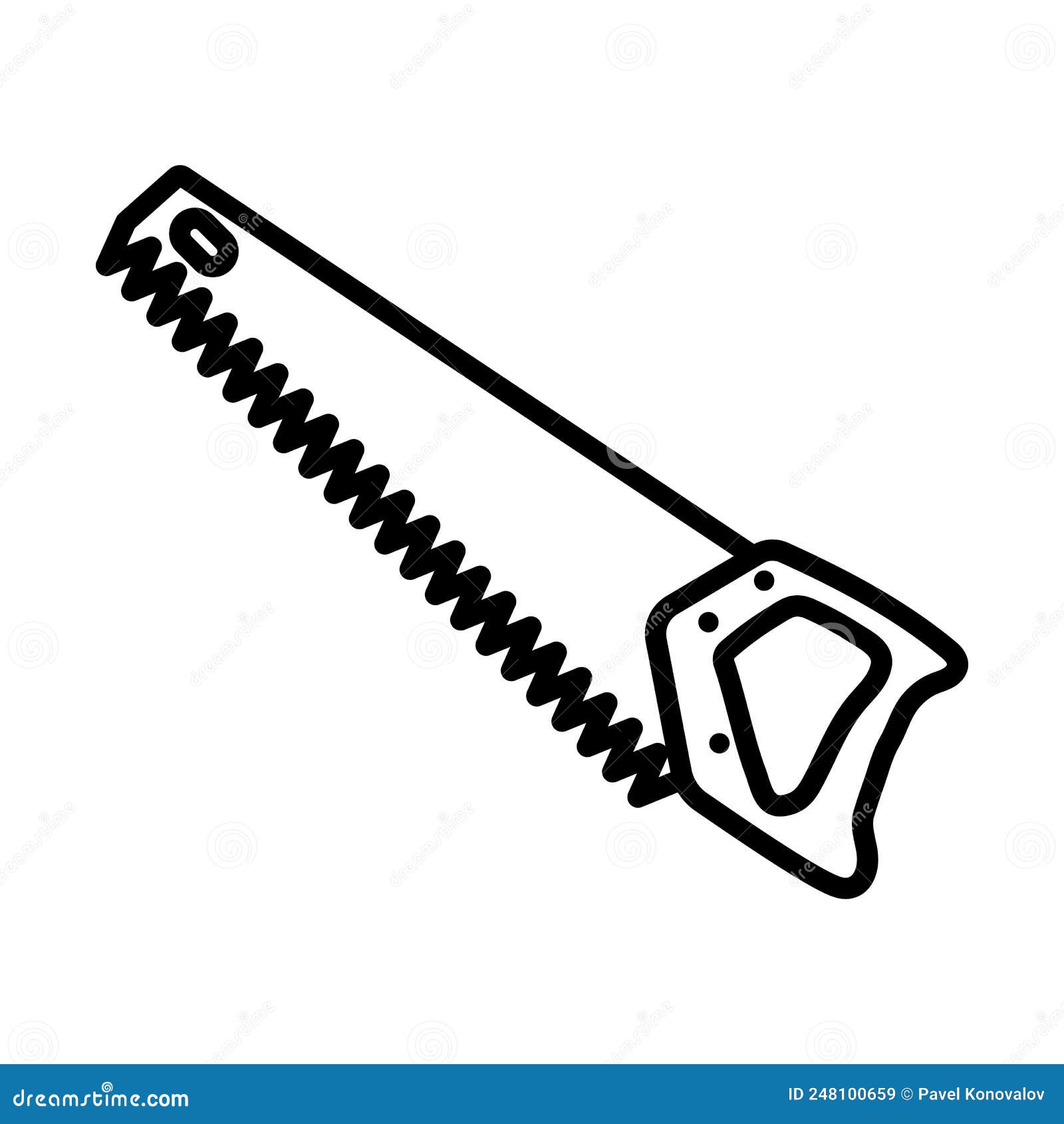 Hand Saw Icon stock vector. Illustration of blade, handle - 248100659