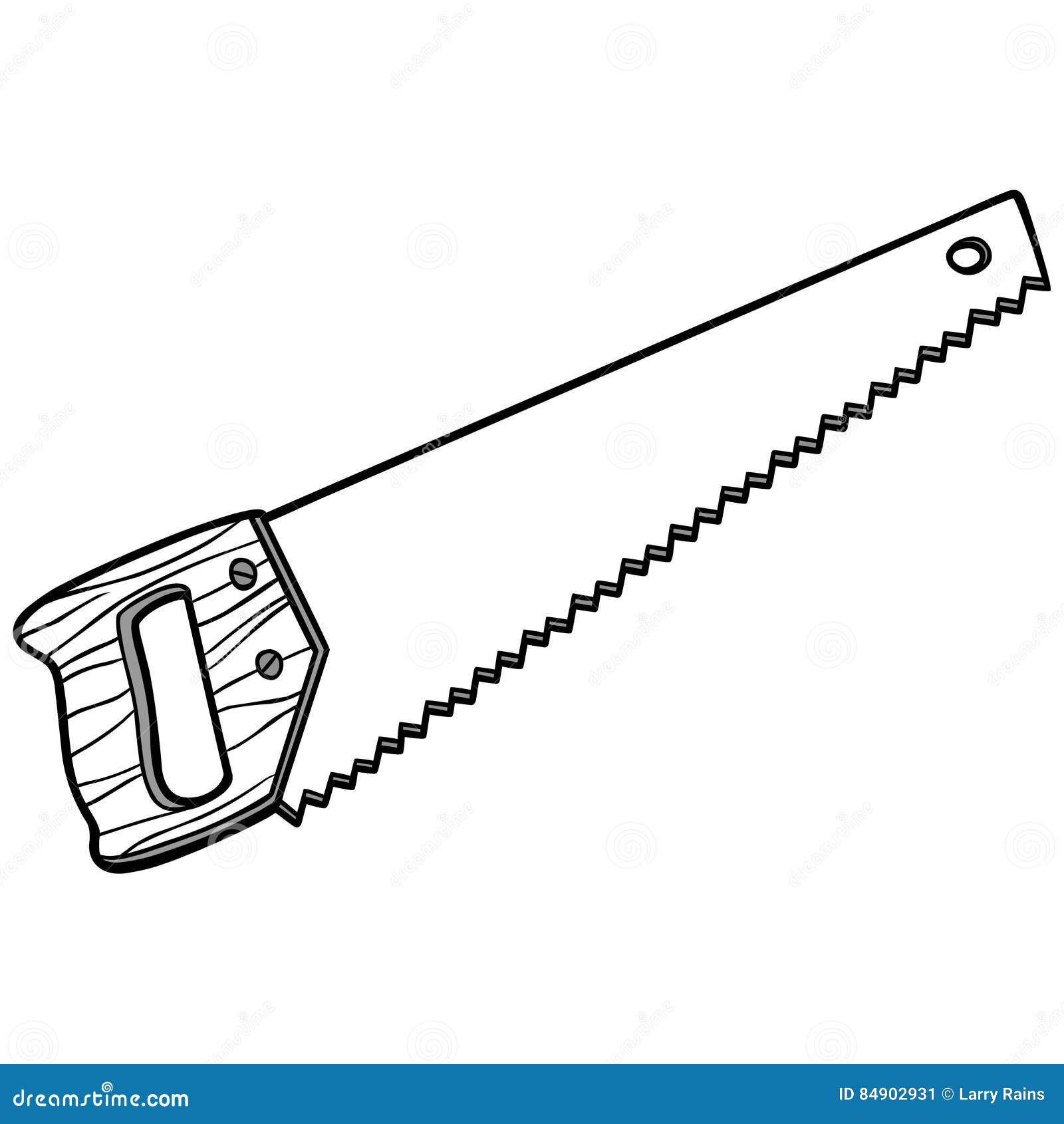 Hand Saw Illustration stock vector. Illustration of home - 84902931