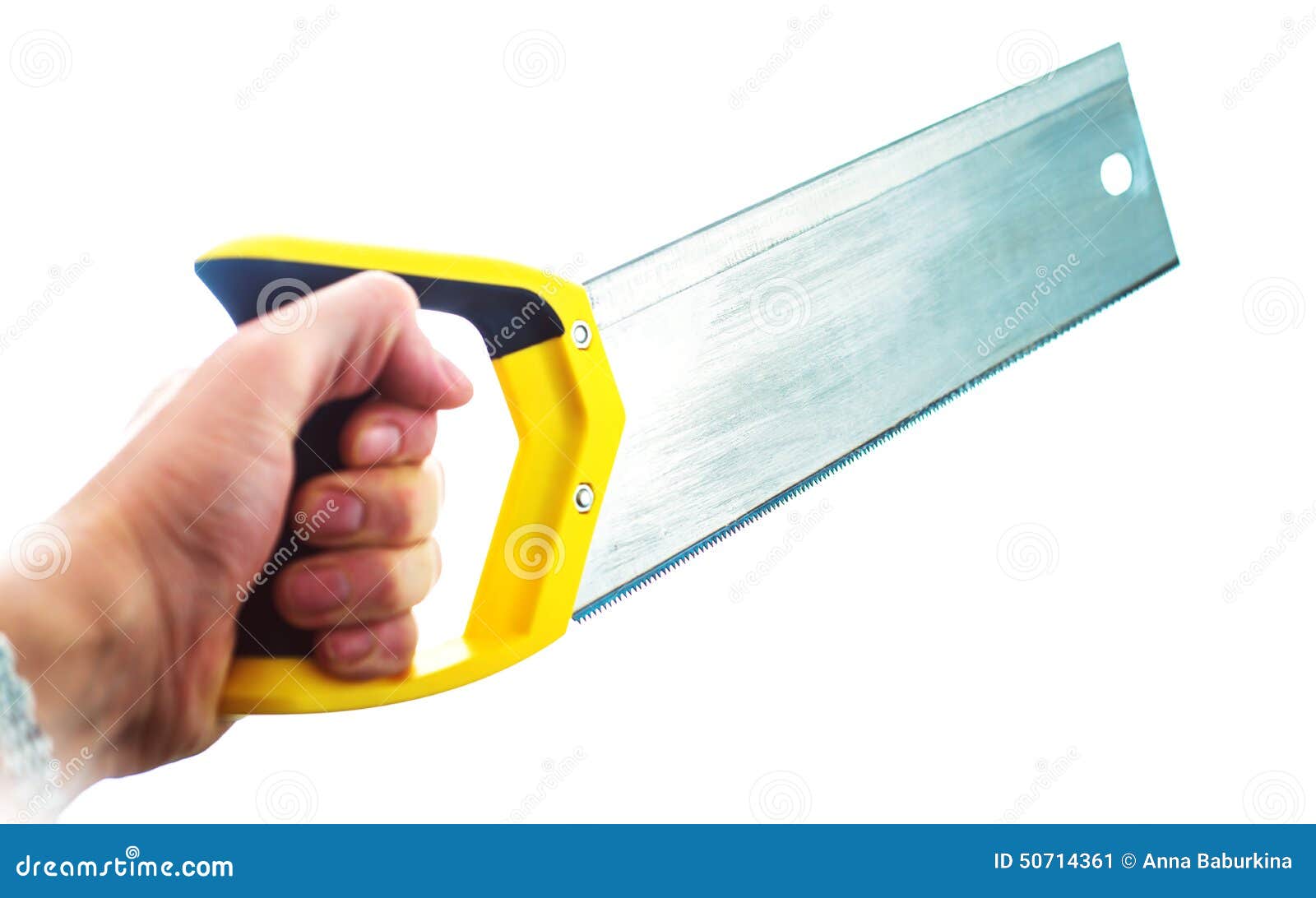 Hand with saw stock image. Image of iron, power, fingers - 50714361