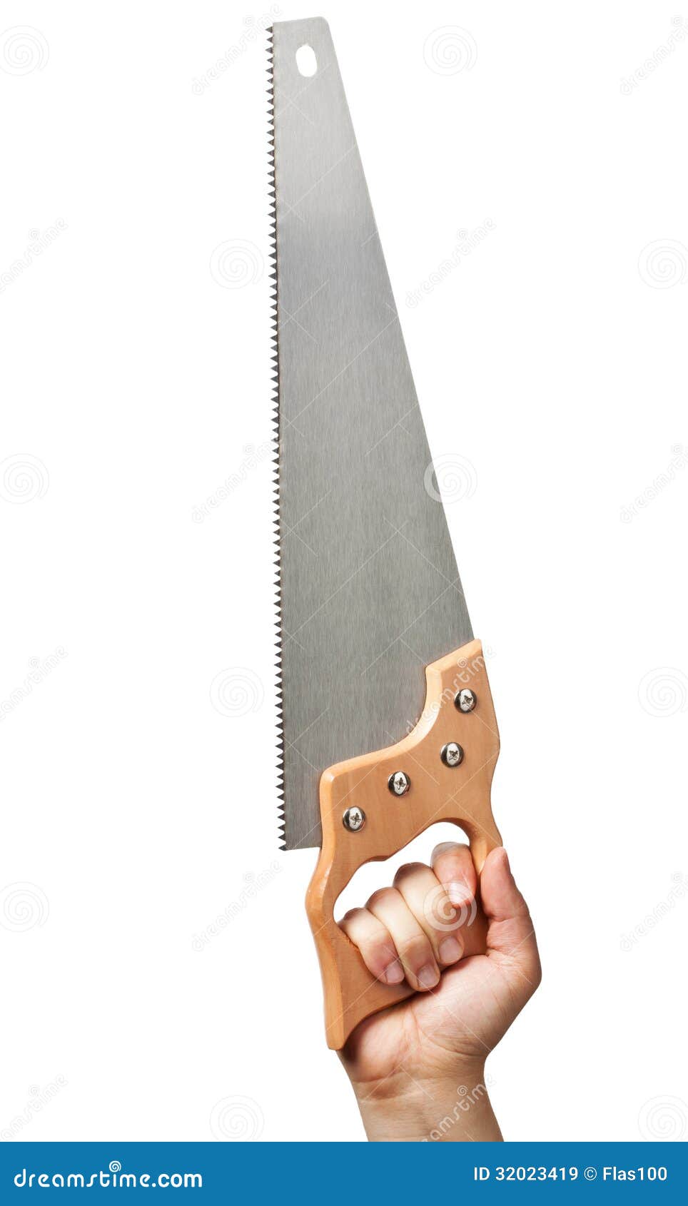 Hand with saw stock image. Image of brown, steel, engineer - 32023419