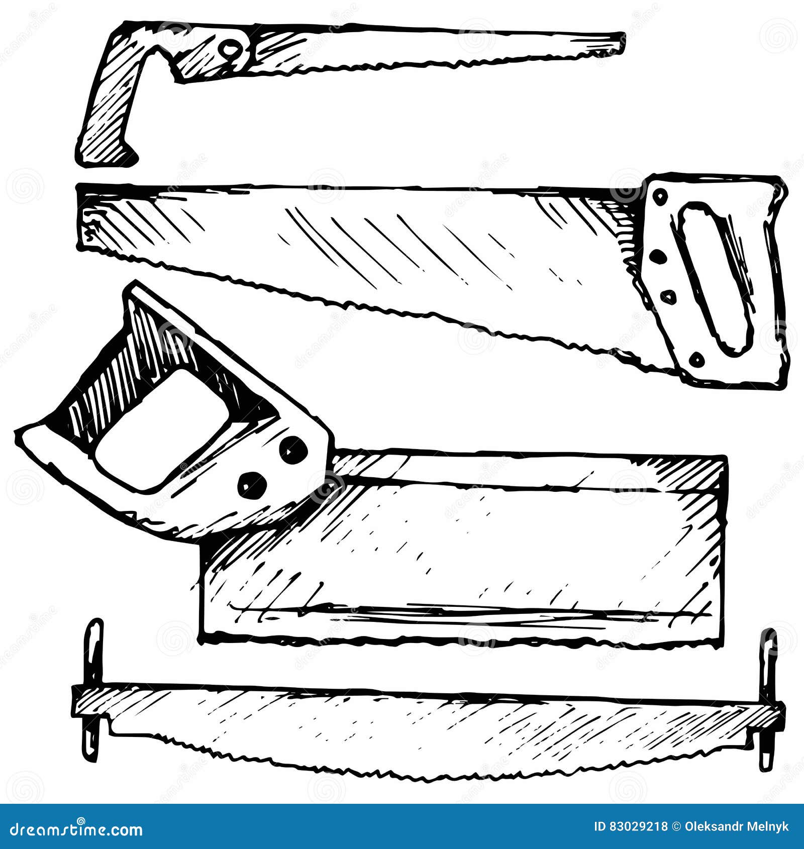 Hand saw. Two-handed saw stock vector. Illustration of carpentry - 83029218