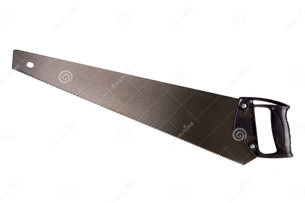 Hand Saw on White Background Stock Photo - Image of renovate, equipment ...
