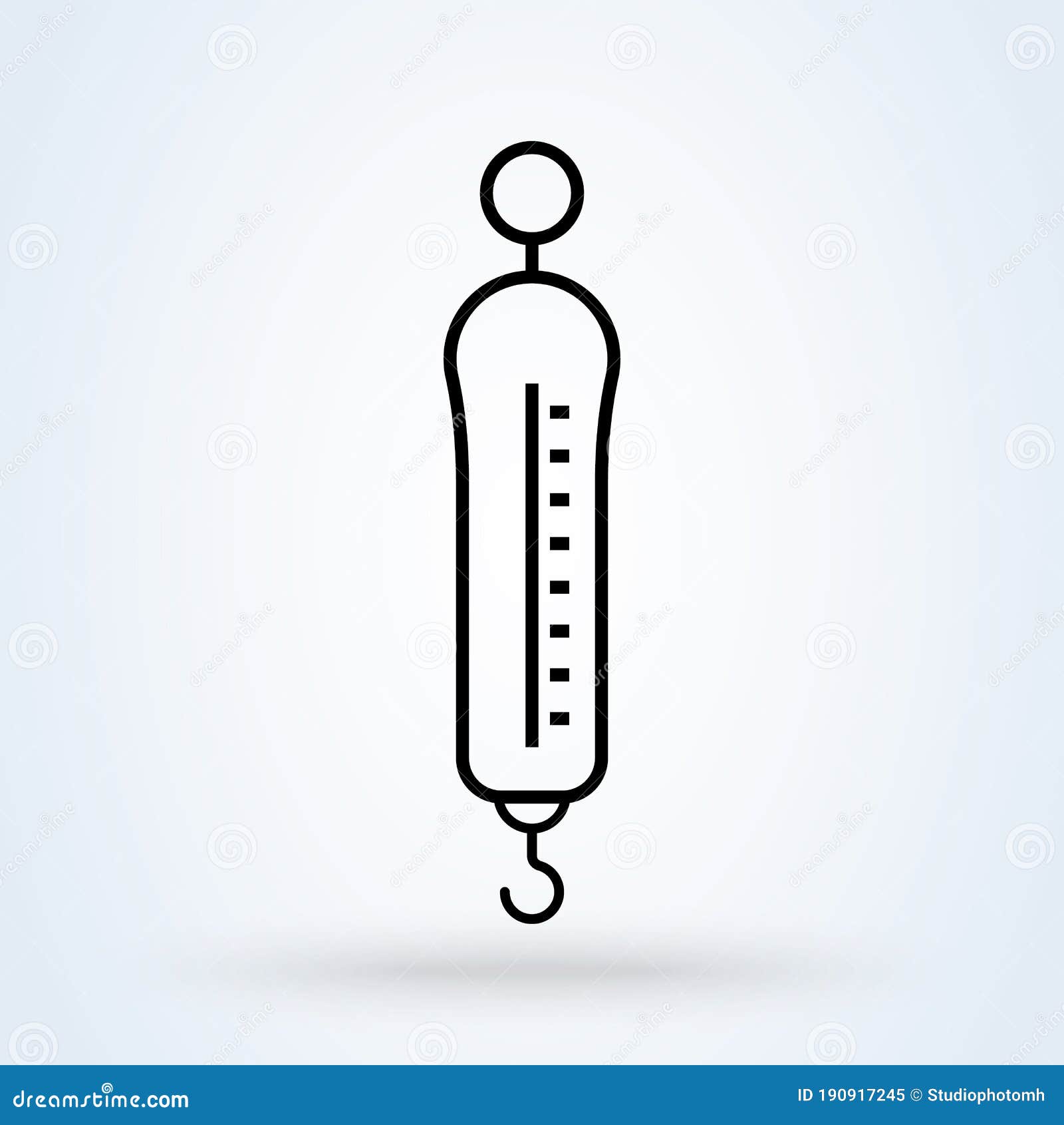 Hand Scale Spring Mechanical Line. Vector Simple Modern Icon Design ...
