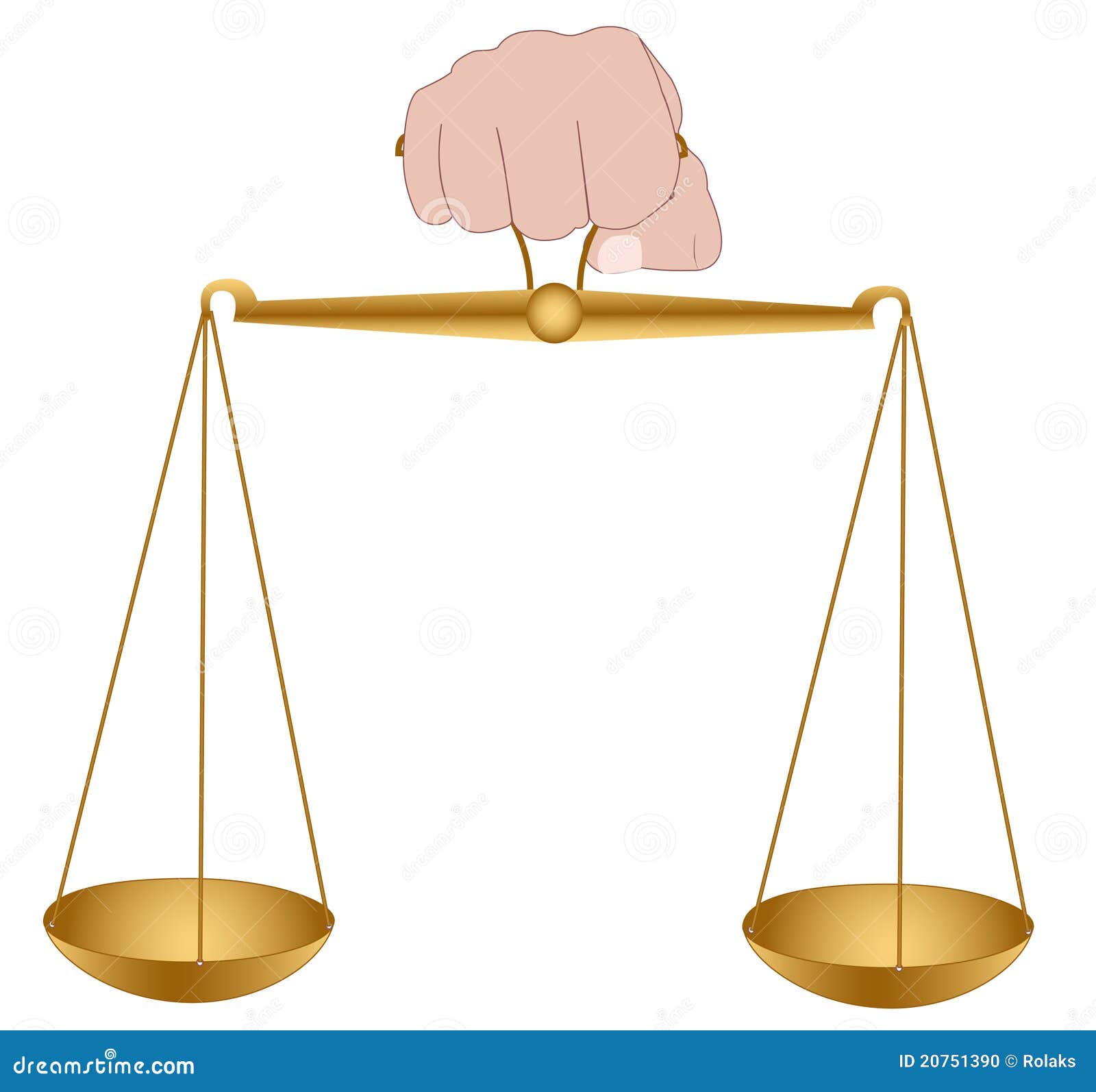 Hand with scales stock vector. Illustration of government - 20751390