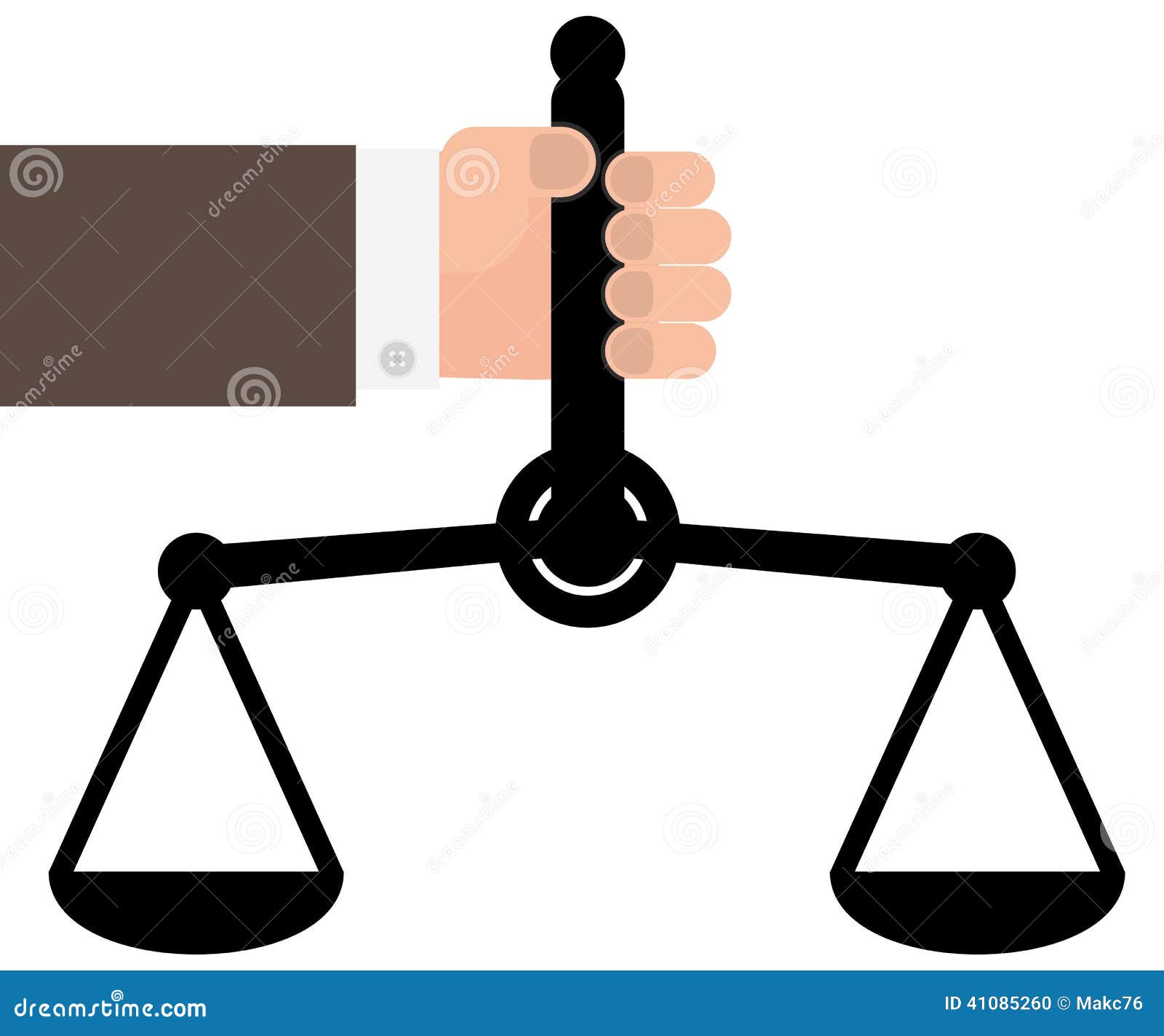 Hand with scales stock vector. Illustration of hand, crime - 41085260