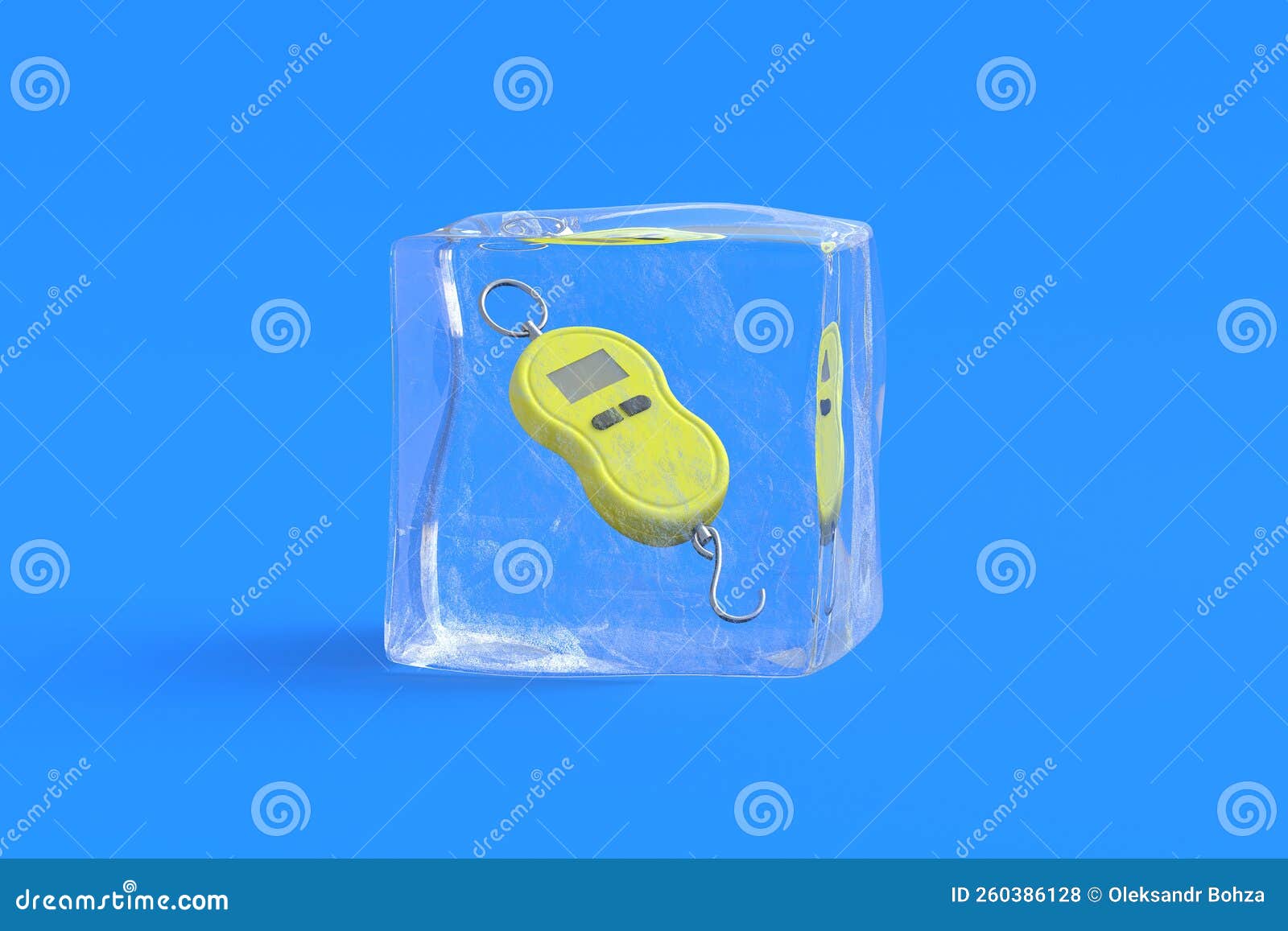 Hand scales in ice cube stock illustration. Illustration of hand ...