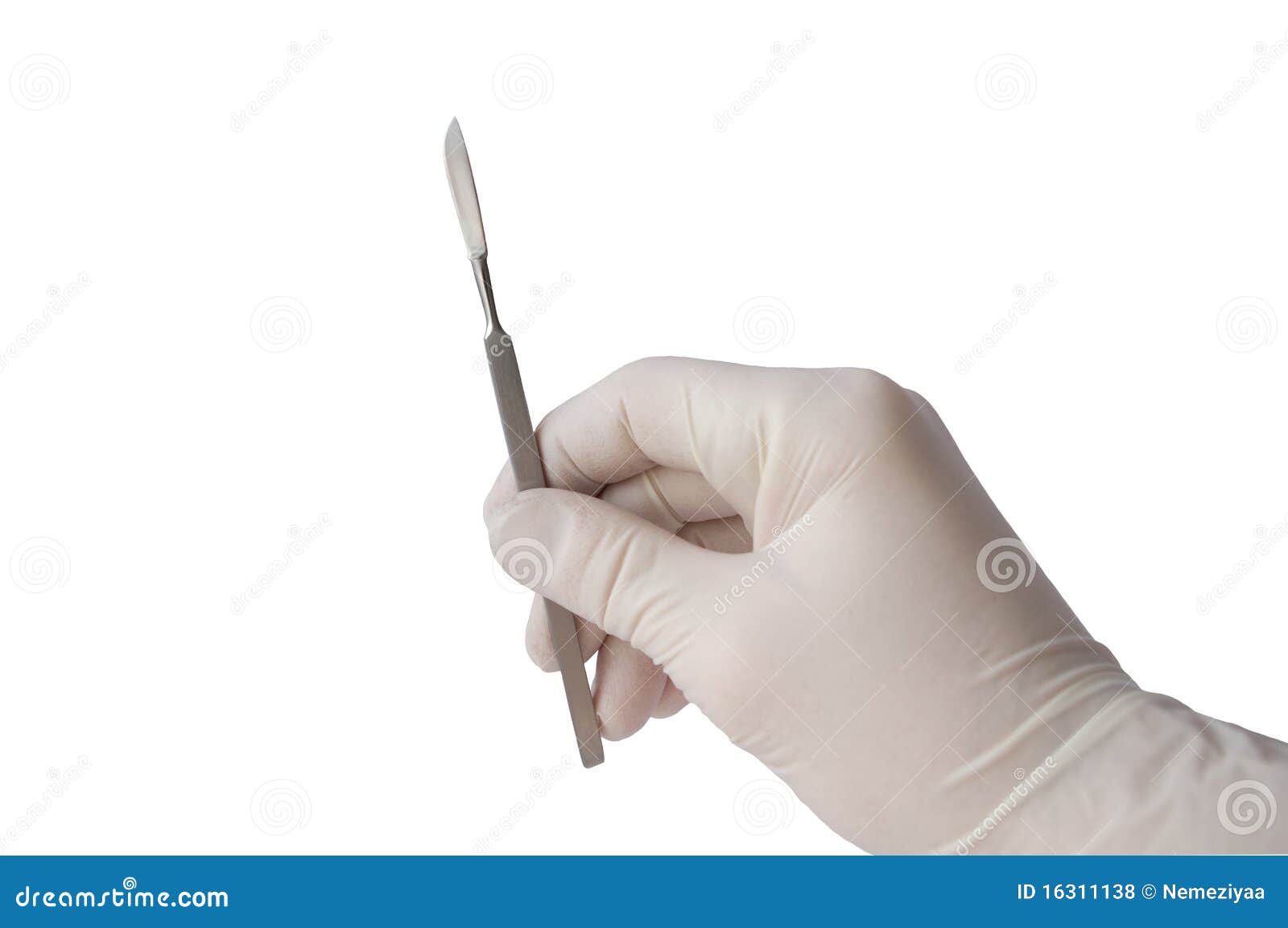 Single Scalpel Blade Isolated On White Background. It Is Used In ...