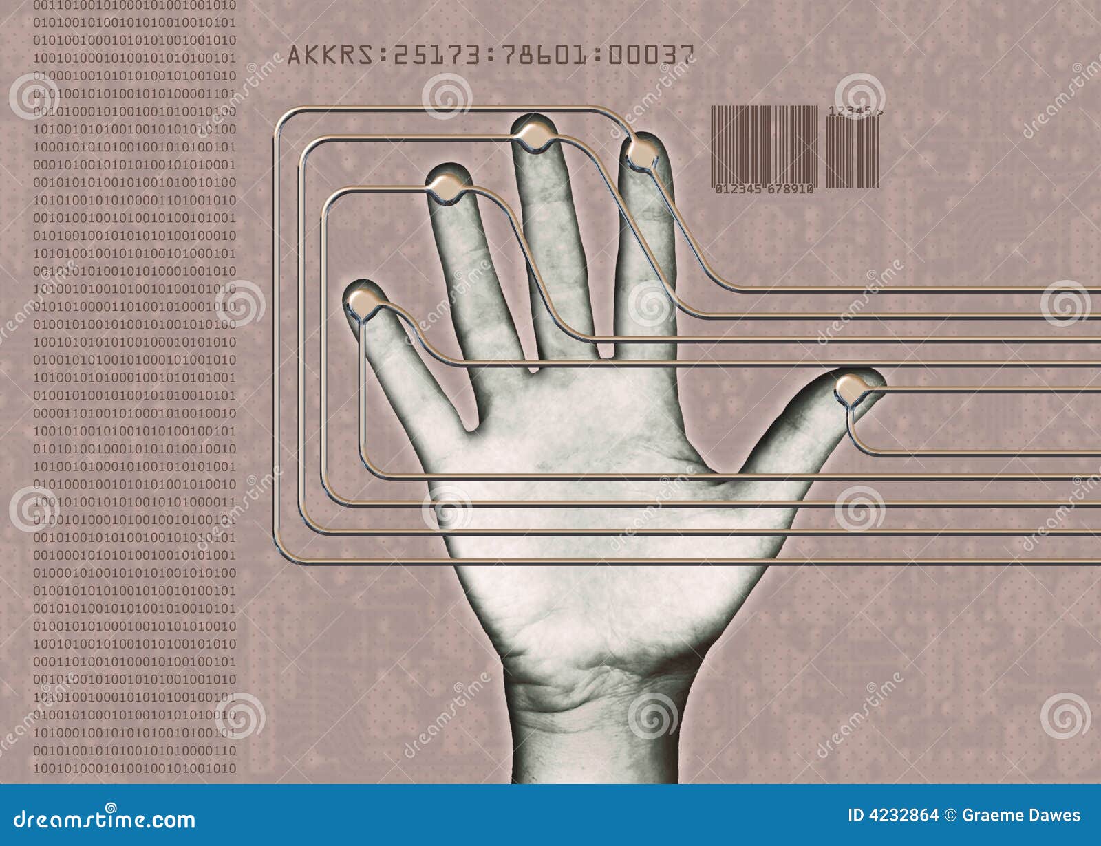 Hand scan stock illustration. Illustration of circuitboard - 4232864