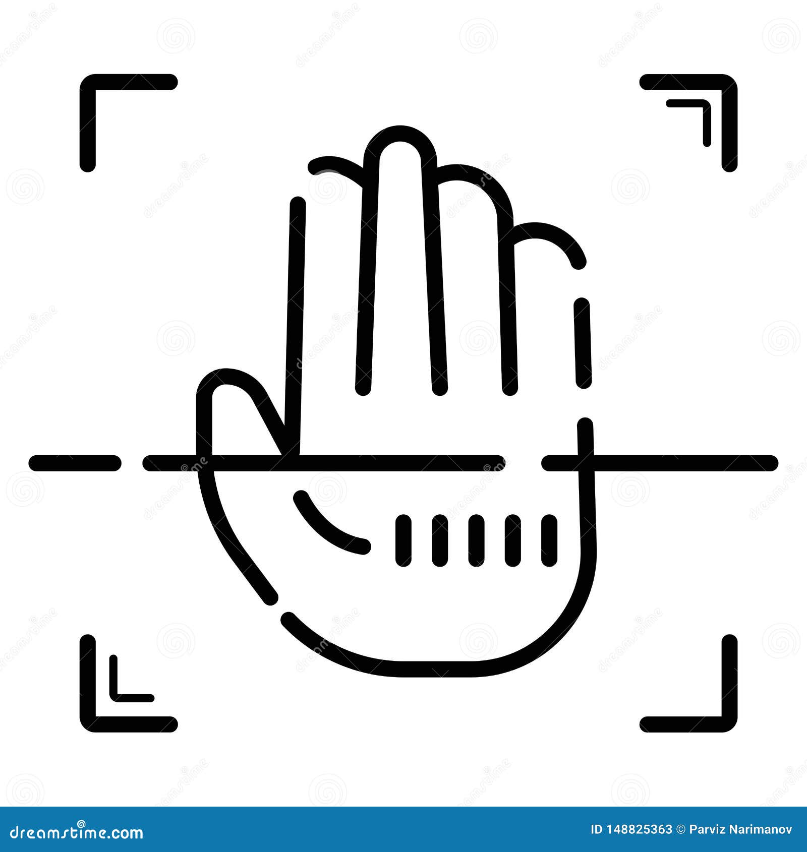 Hand Scan Icon Vector Illustration Stock Vector - Illustration of icon ...