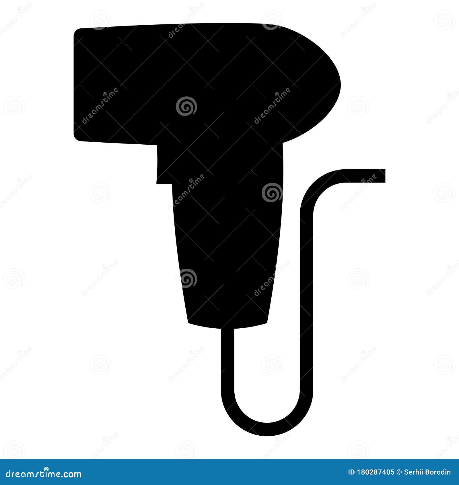 Hand Scanner Barcode Held Icon Black Color Vector Illustration Flat ...