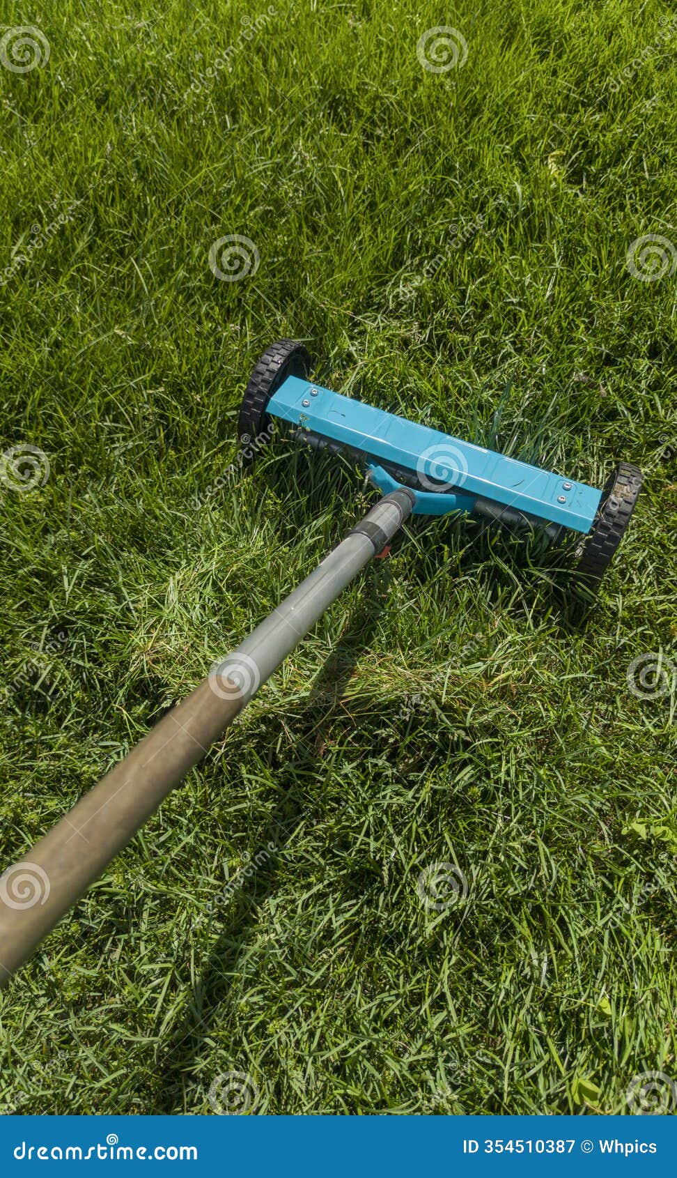 Hand Scarifier for Lawn in Action Stock Image - Image of second, remove ...