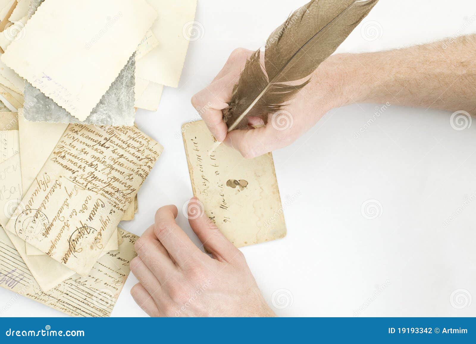 Hand schreiben einen Brief stockfoto. Bild von post, anmerkung - 19193342