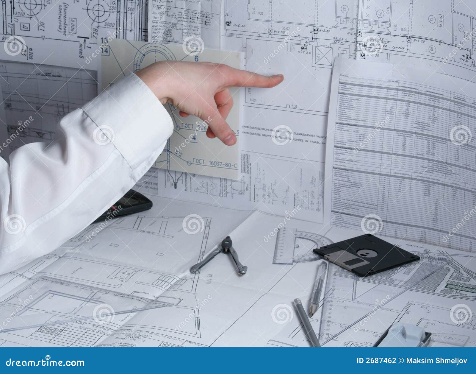 Hand of the scientist stock photo. Image of geometry, diagram - 2687462