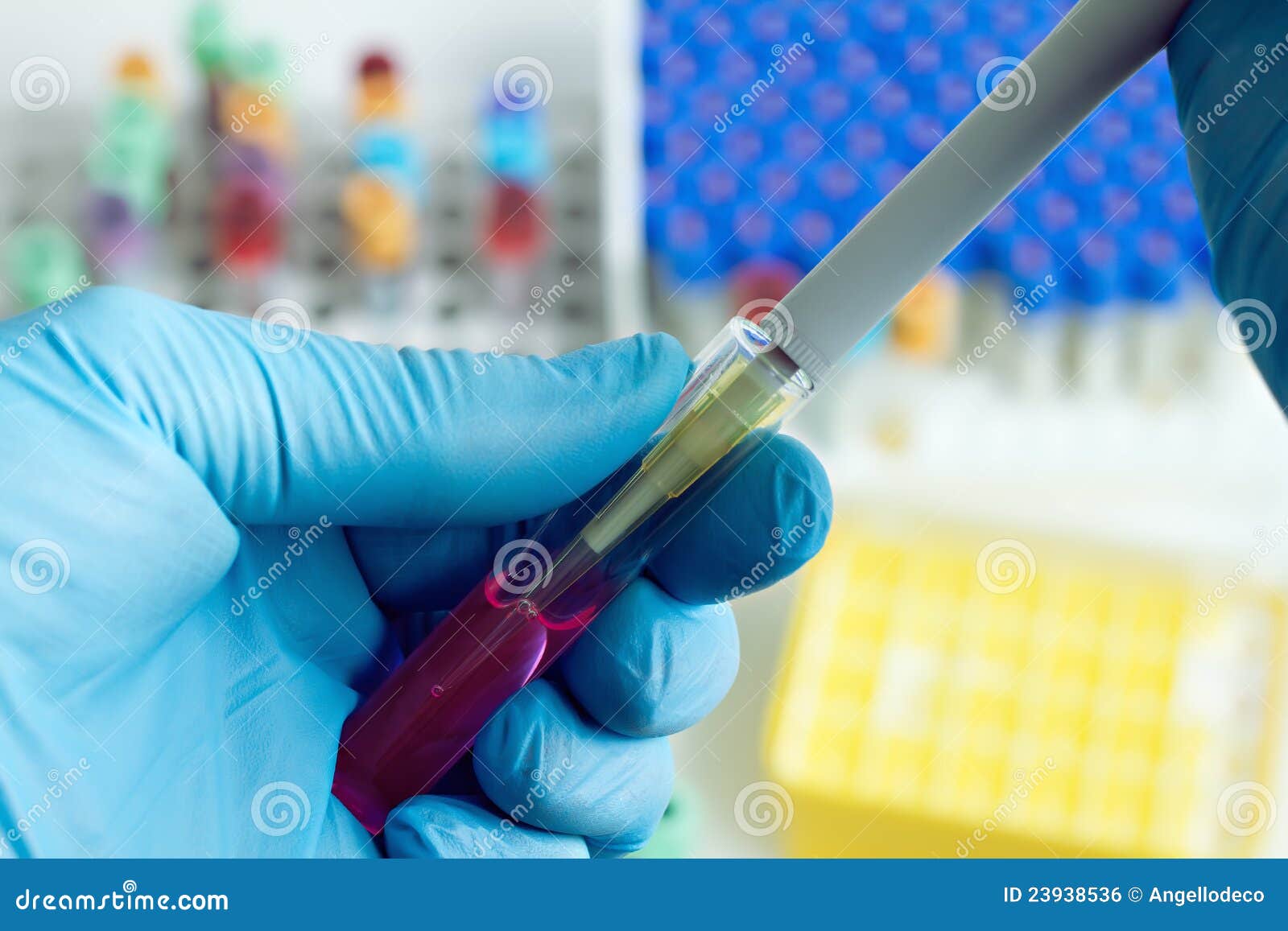 Hand of a Scientist Collecting a Sample Stock Photo - Image of ...