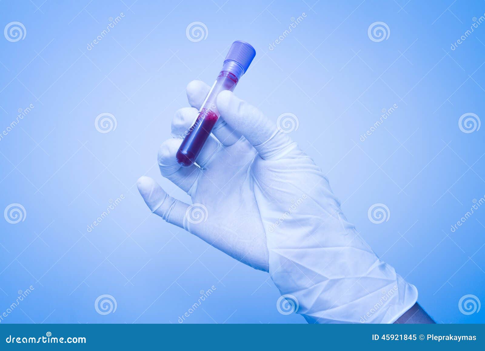 Hand of Scientist Taking a Blood Sample Tube Stock Image - Image of ...