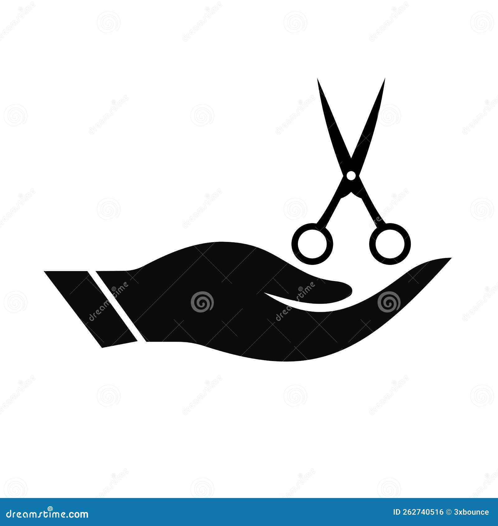 Hand Scissor Logo Design. Scissor Logo with Hand Concept Vector Stock ...