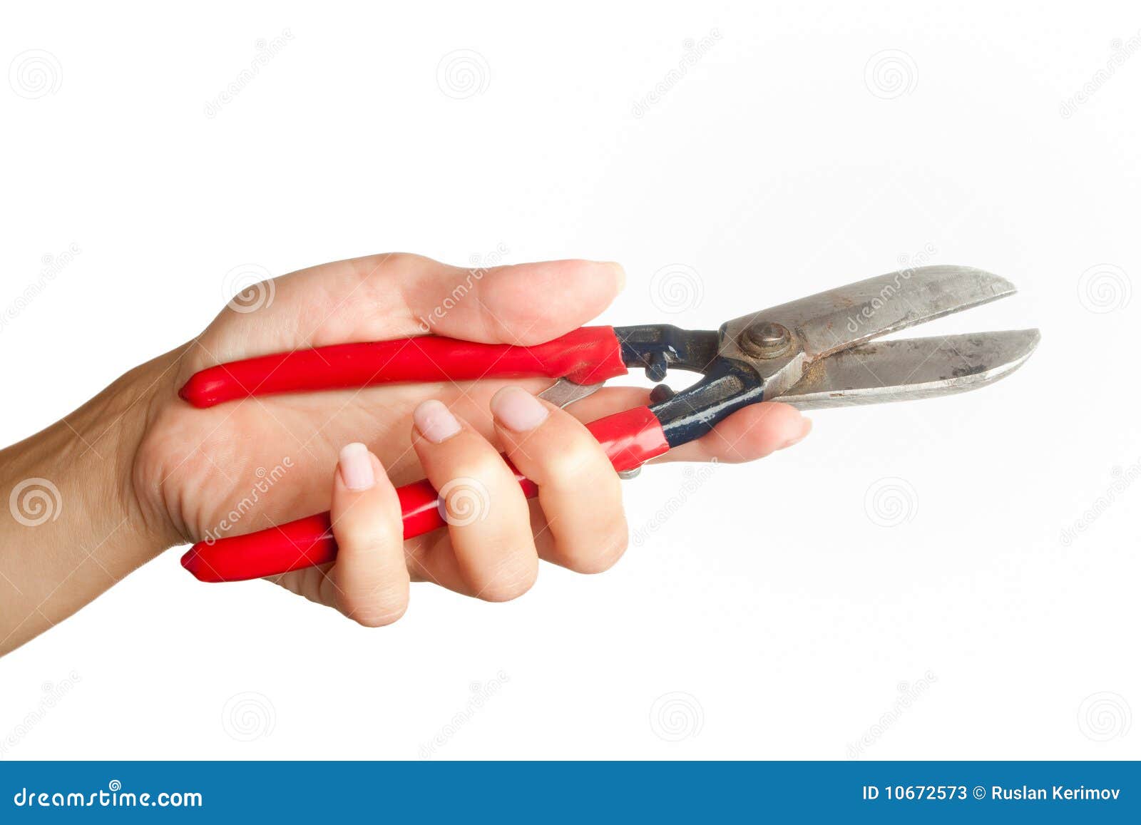 Hand with scissors stock image. Image of scissors, tool - 10672573