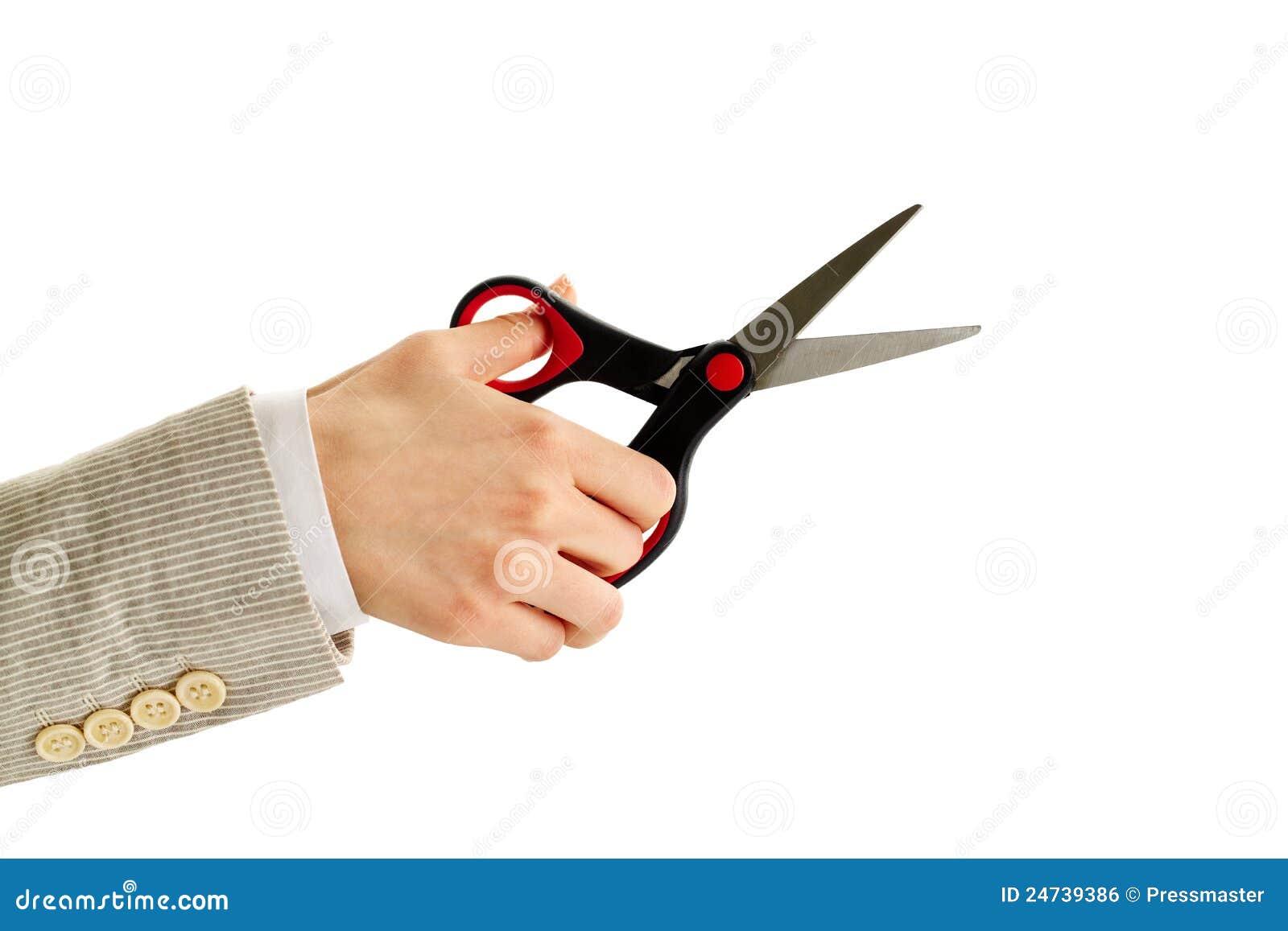 Hand with scissors stock photo. Image of isolation, equipment - 24739386