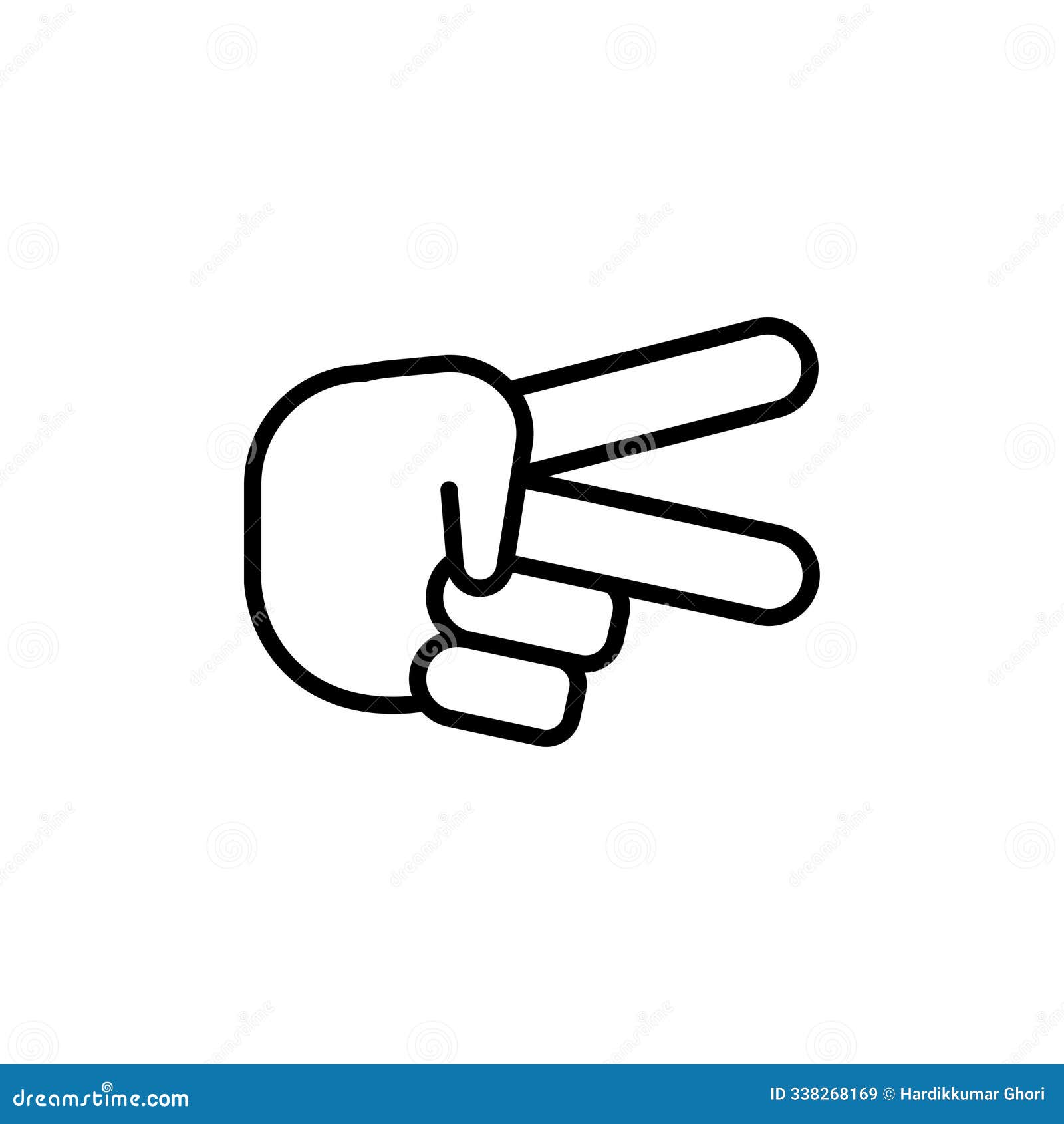 Hand Scissors Icon Isolated on White Background Stock Vector ...