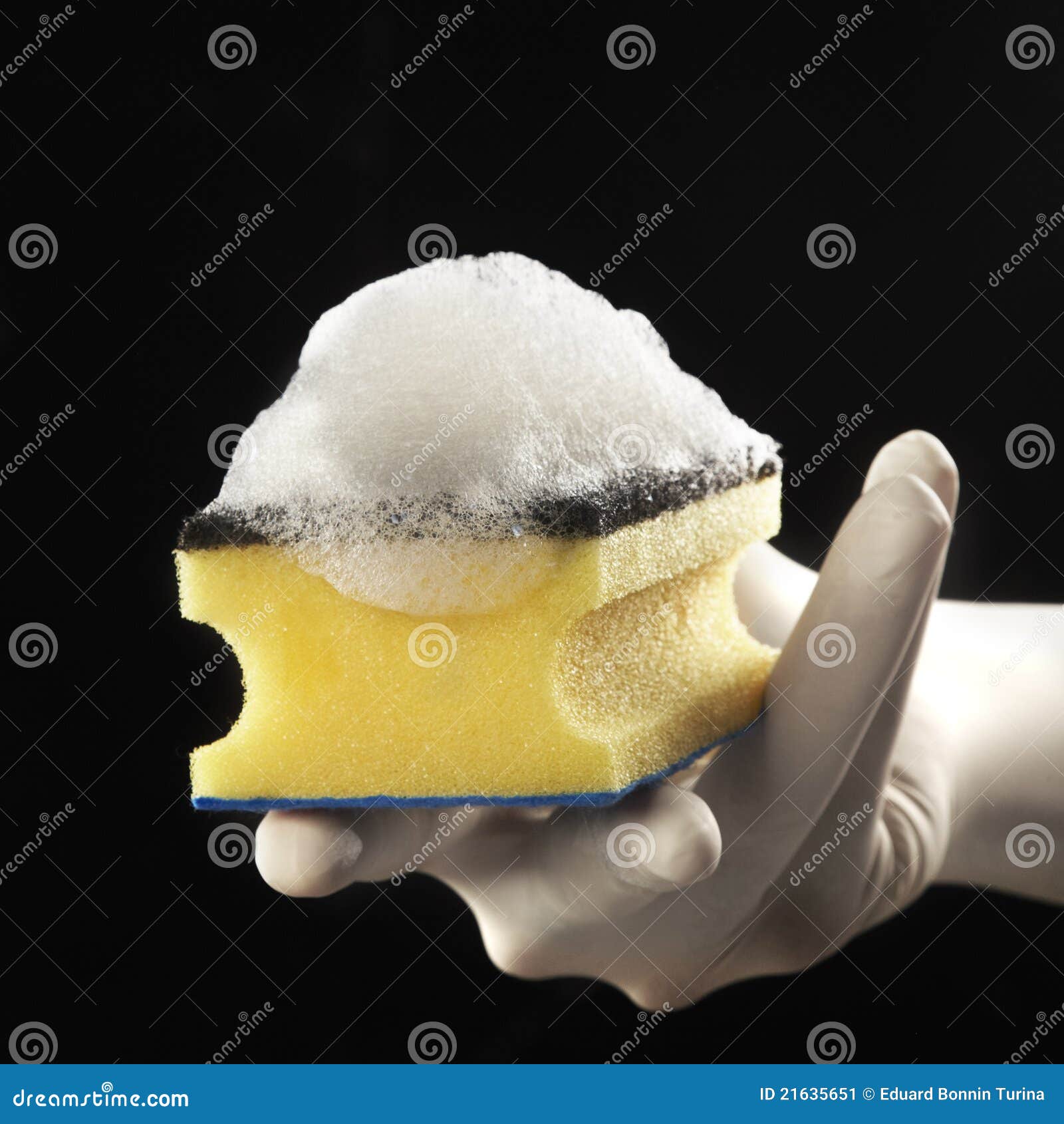 Hand with scourer stock image. Image of equipment, kitchen - 21635651