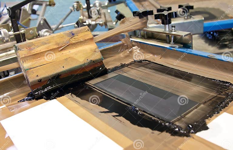 Hand screen printing stock image. Image of hands, black - 25432449