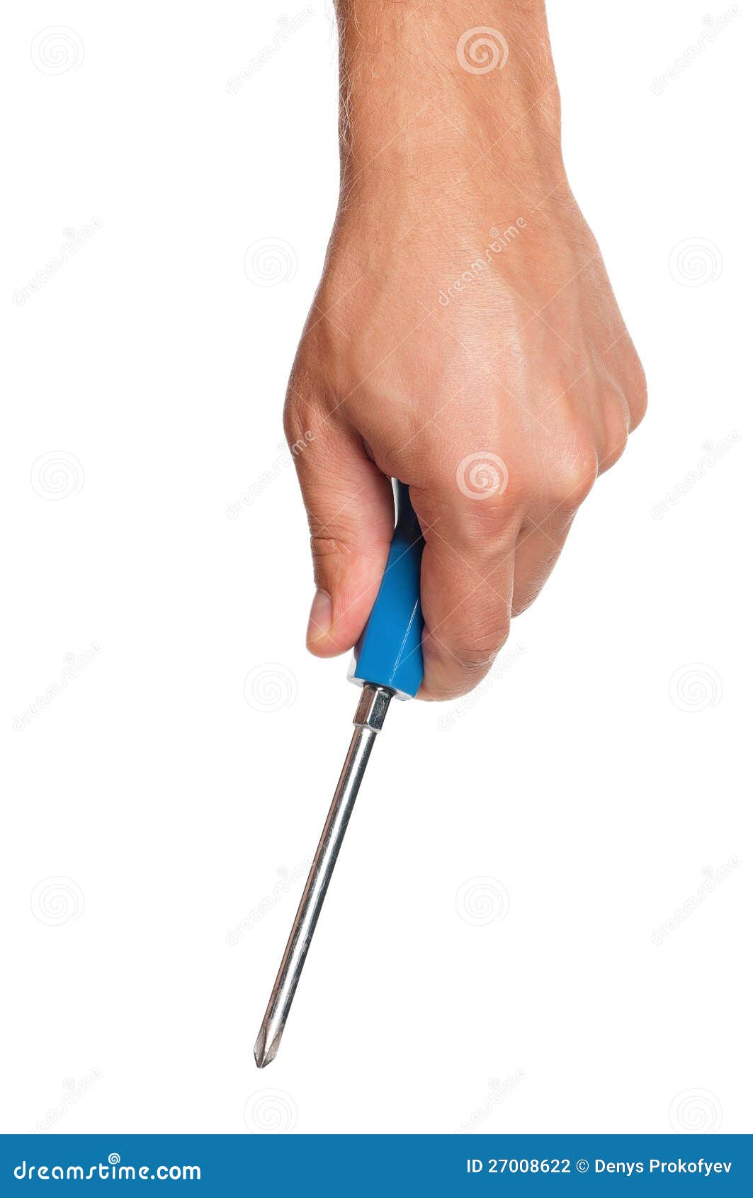 Hand with screwdriver stock photo. Image of metal, hold - 27008622