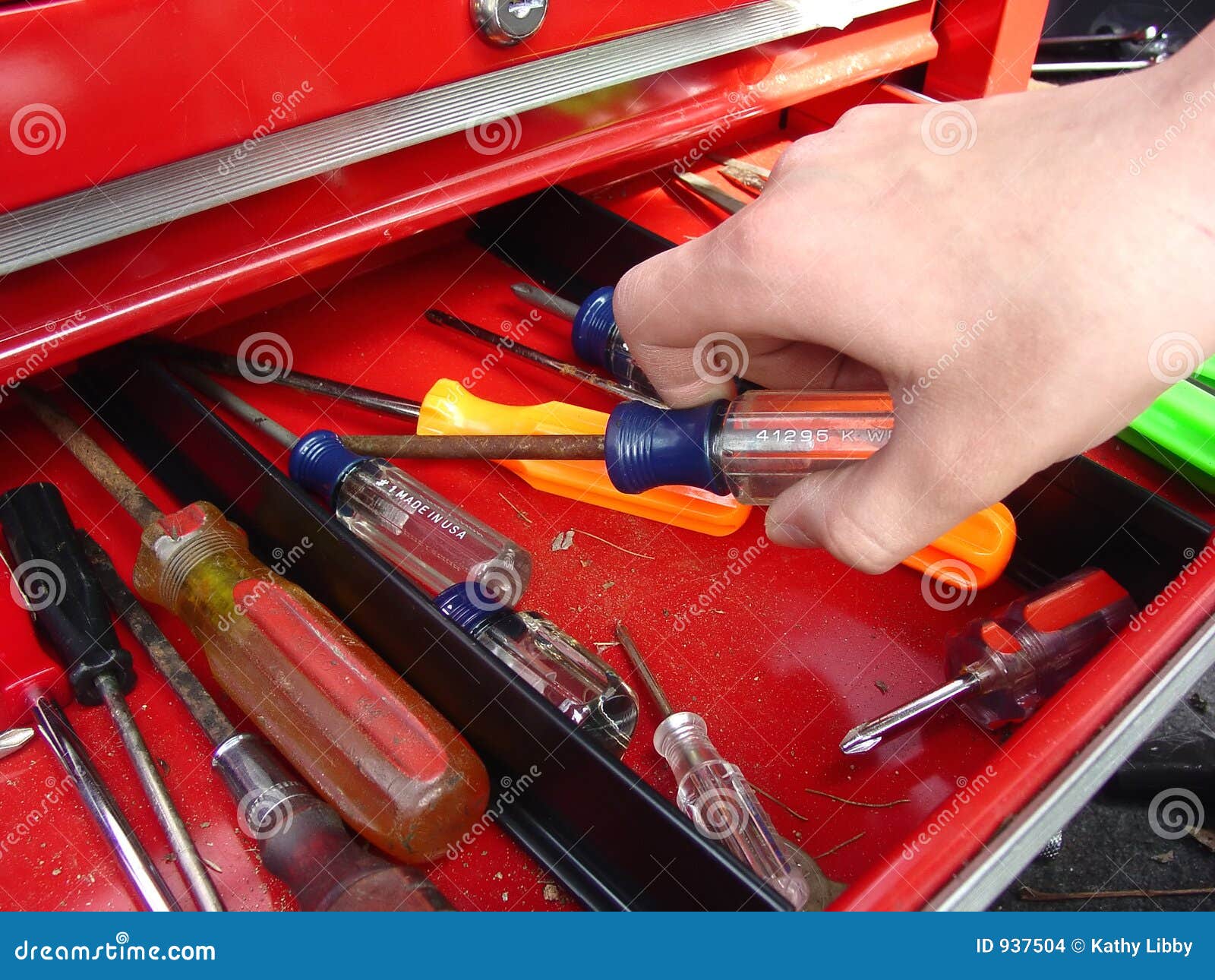 Hand and Screwdriver stock photo. Image of carpenter, home - 937504
