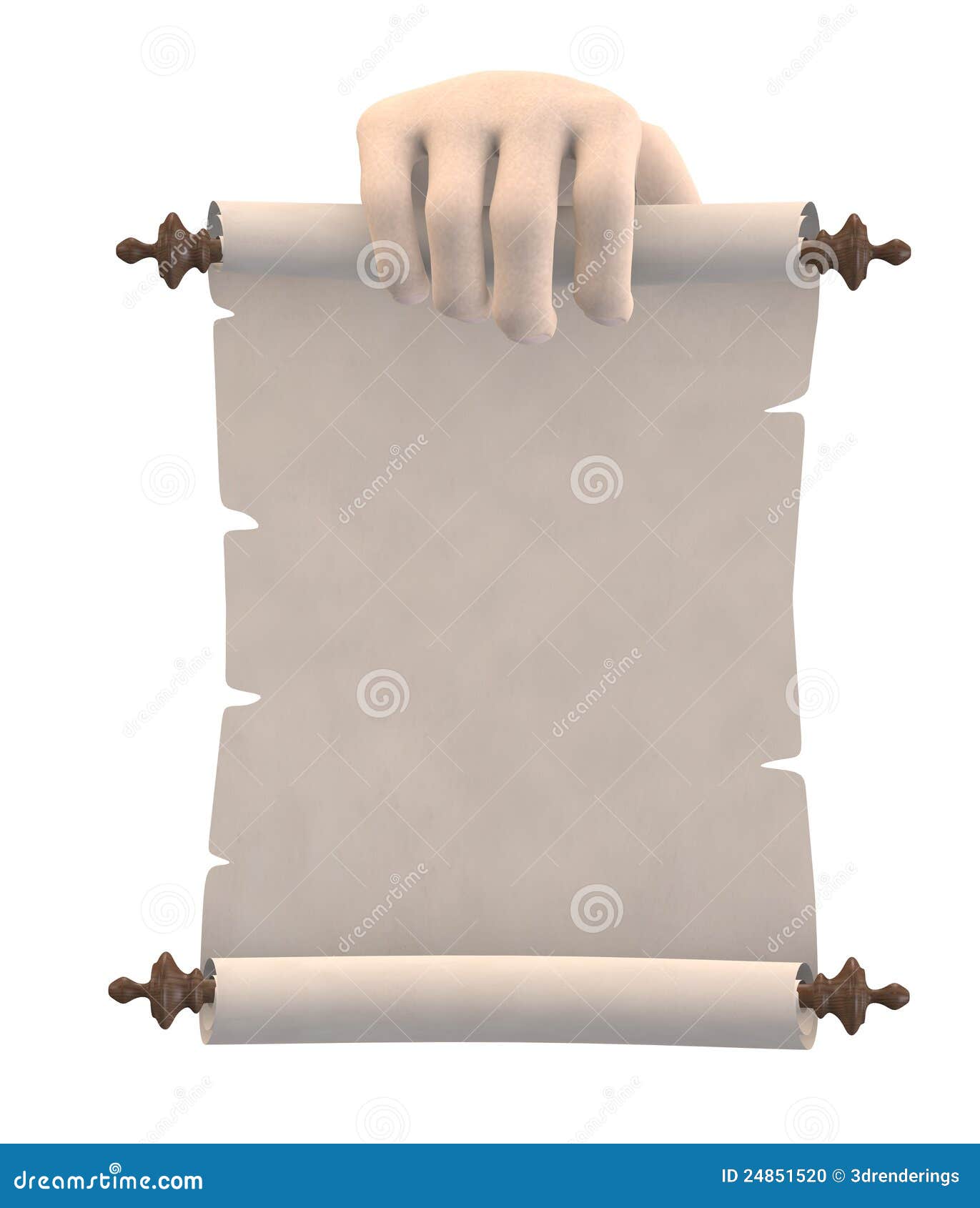 Hand with scroll stock illustration. Illustration of wrinting - 24851520