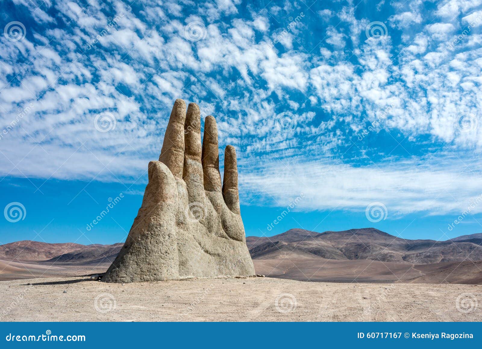 Hand Sculpture, Atacama Desert, Chile Stock Image - Image of sand ...