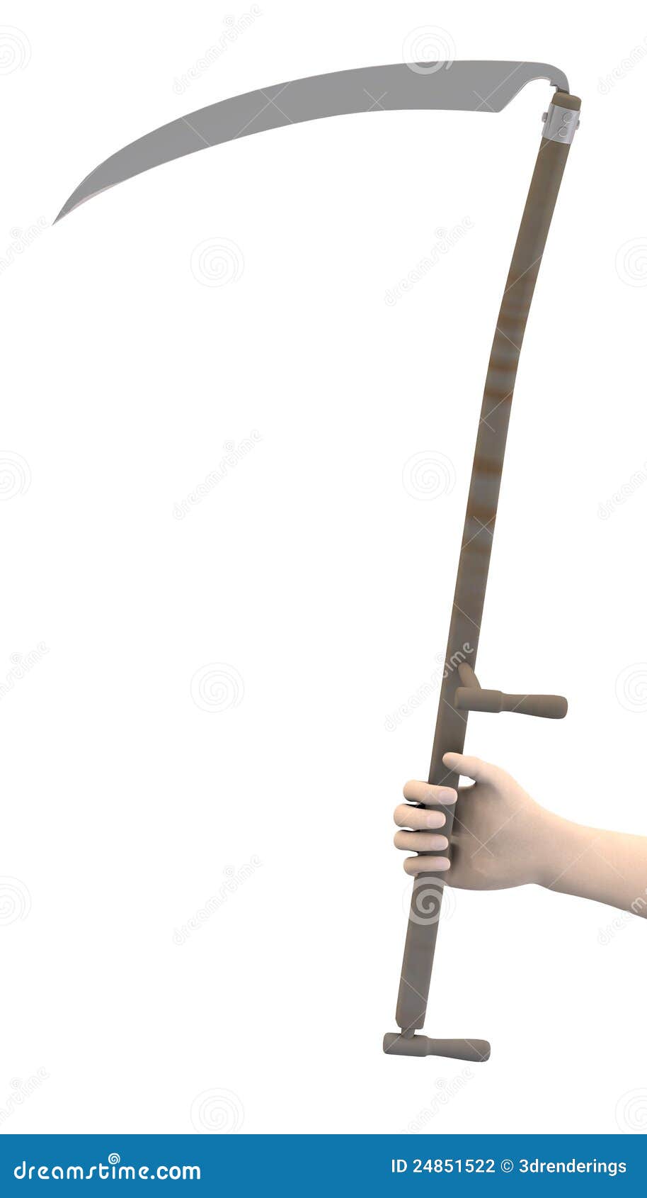 Hand with scythe stock illustration. Illustration of hand - 24851522