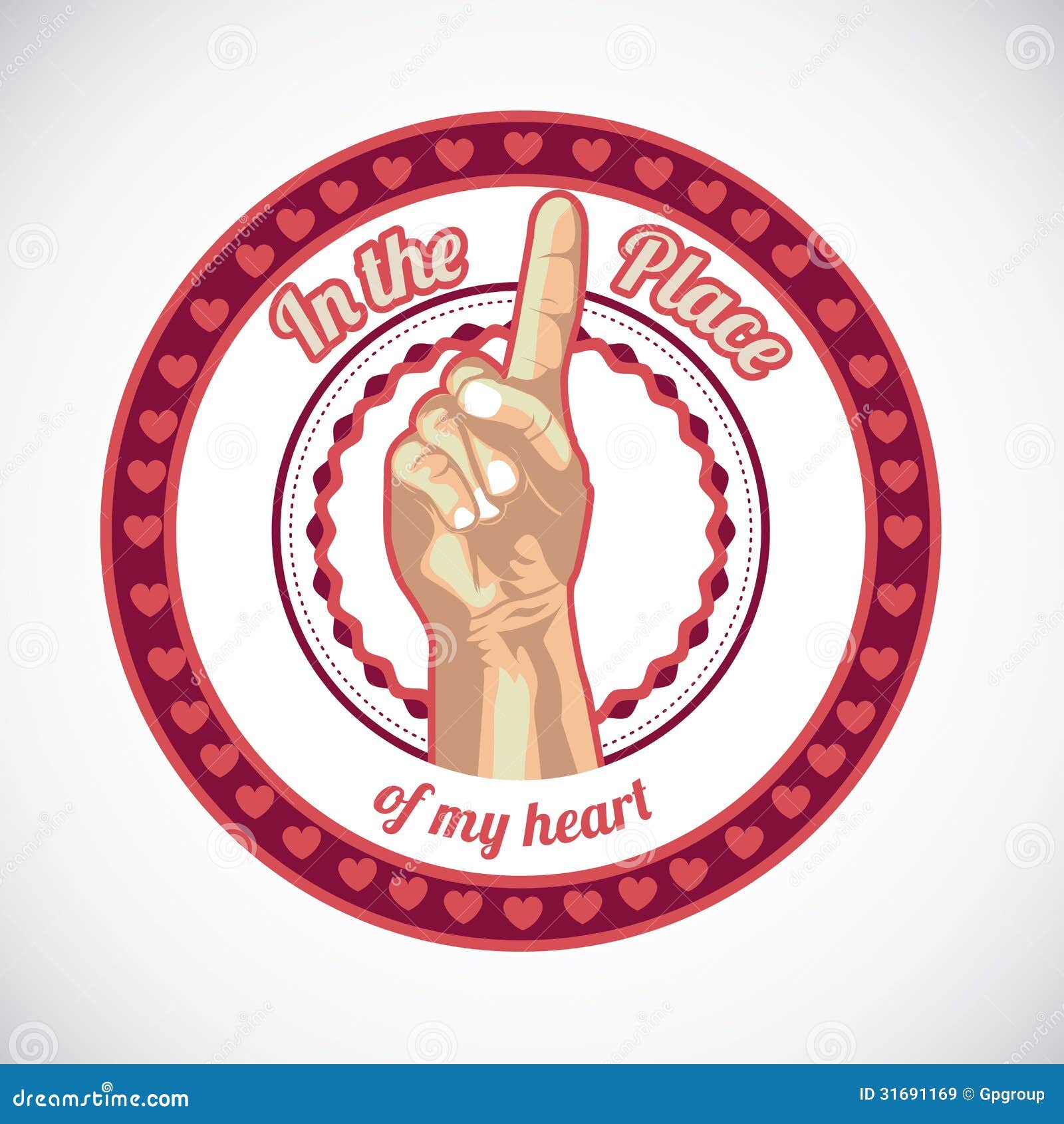 Hand seal stock vector. Illustration of guide, concept - 31691169