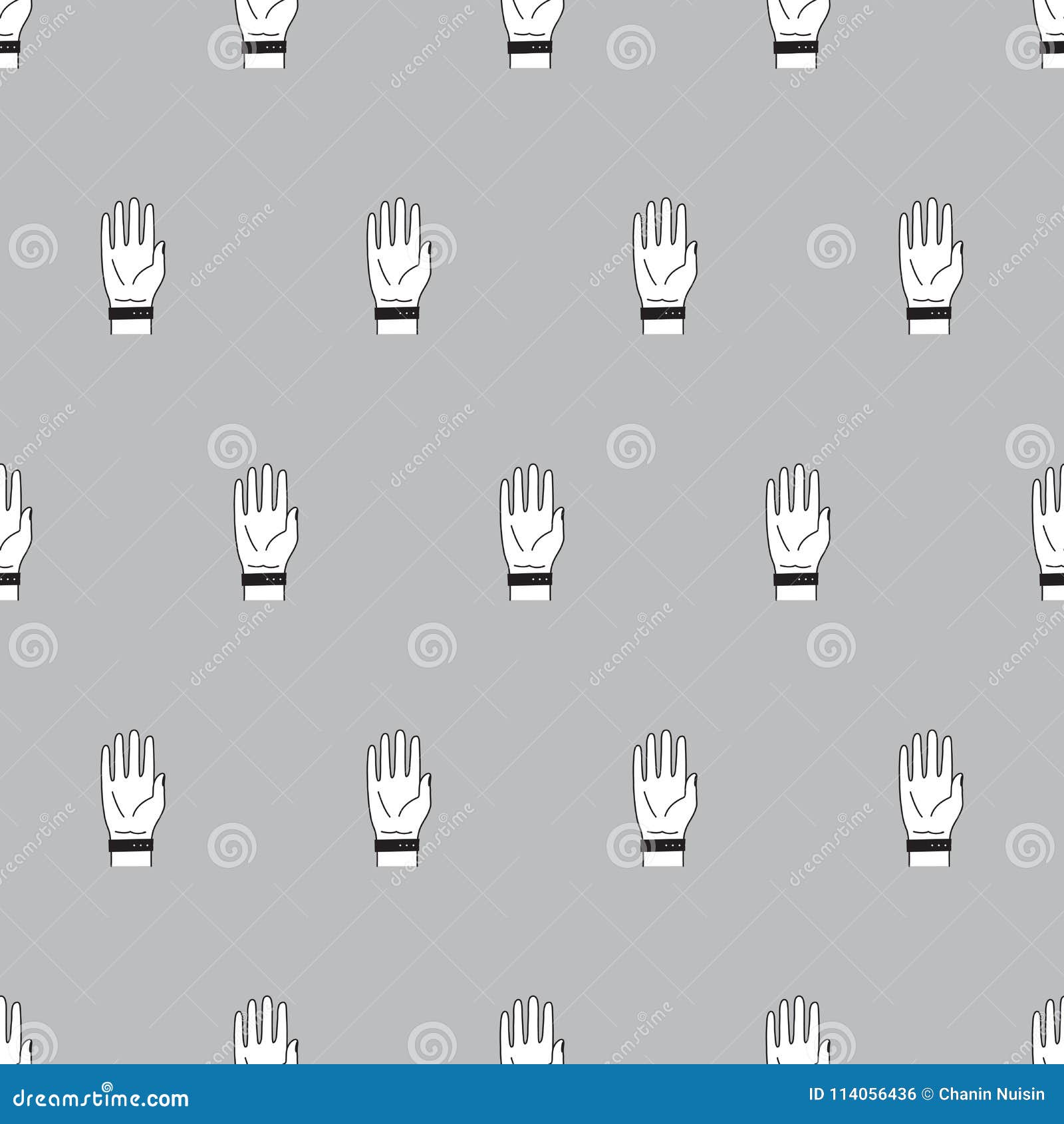 Hand Seamless Pattern Finger Vector Wallpaper Background Stock Vector ...