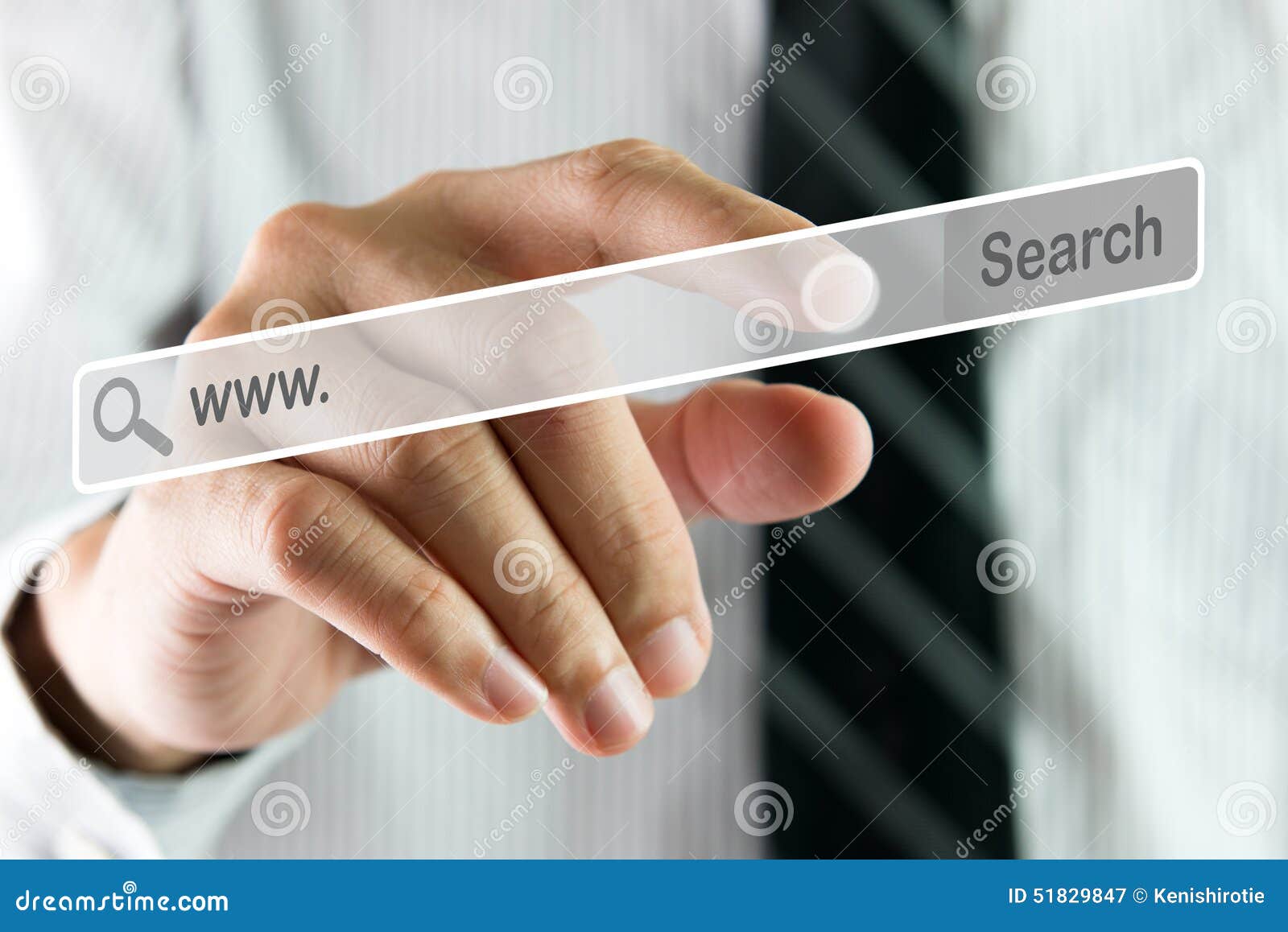 Hand Searching on Virtual Screen Stock Image - Image of searching, page ...