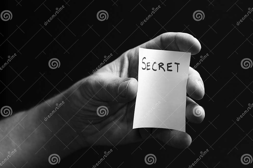 Hand Secret stock image. Image of paper, communicate, cover - 3799299