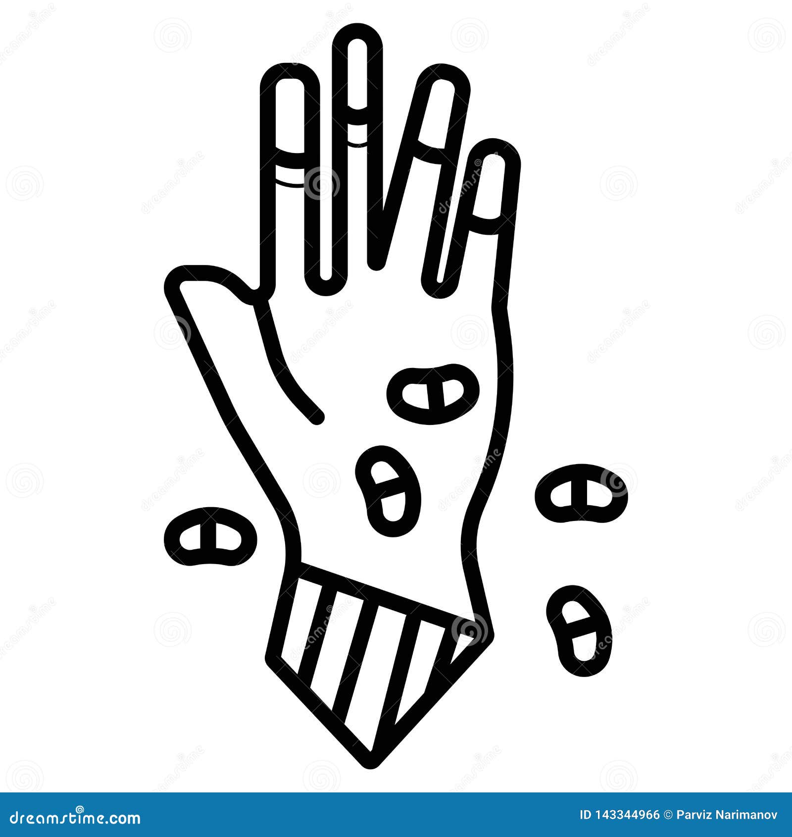 Hand and Seeds, Vector Icon Stock Illustration - Illustration of ...