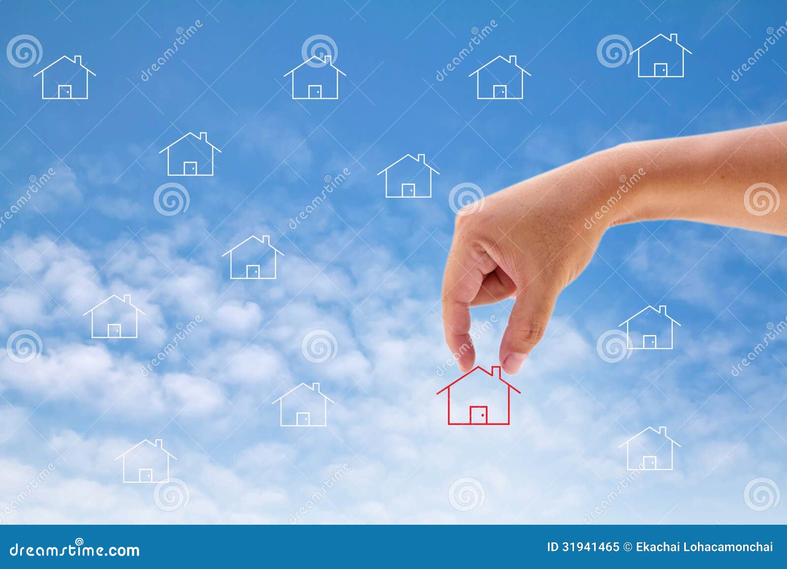 Hand select home symbol stock image. Image of power, button - 31941465