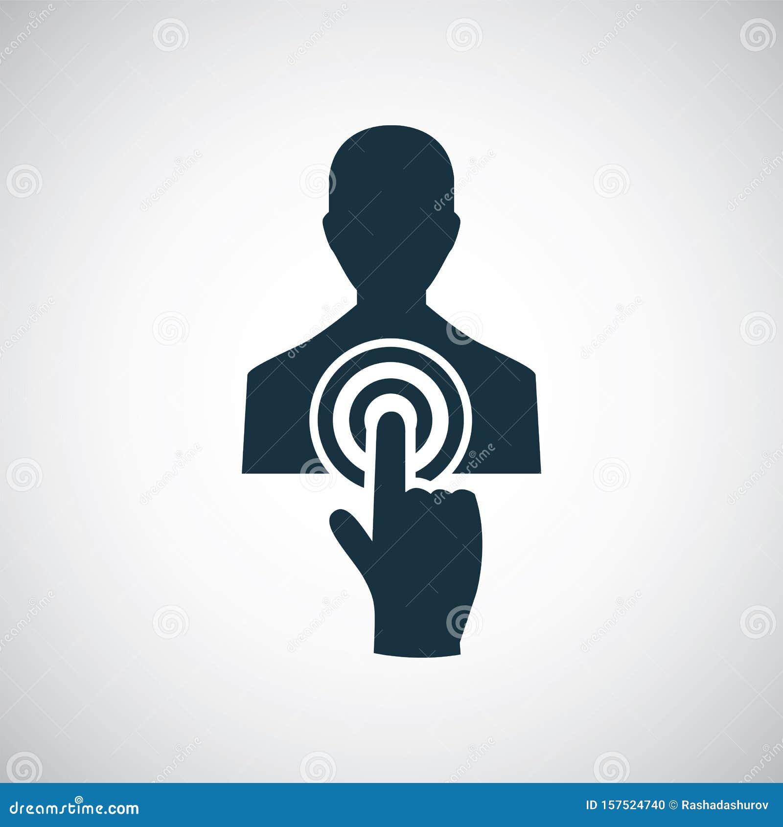 Hand Select Man Icon Trendy Simple Stock Vector - Illustration of ...