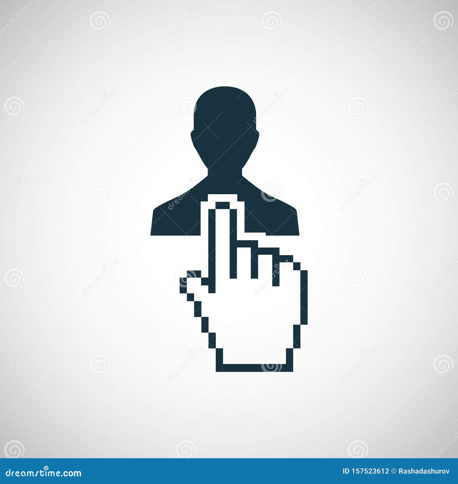 Hand Select Man Icon Trendy Simple Stock Vector - Illustration of ...