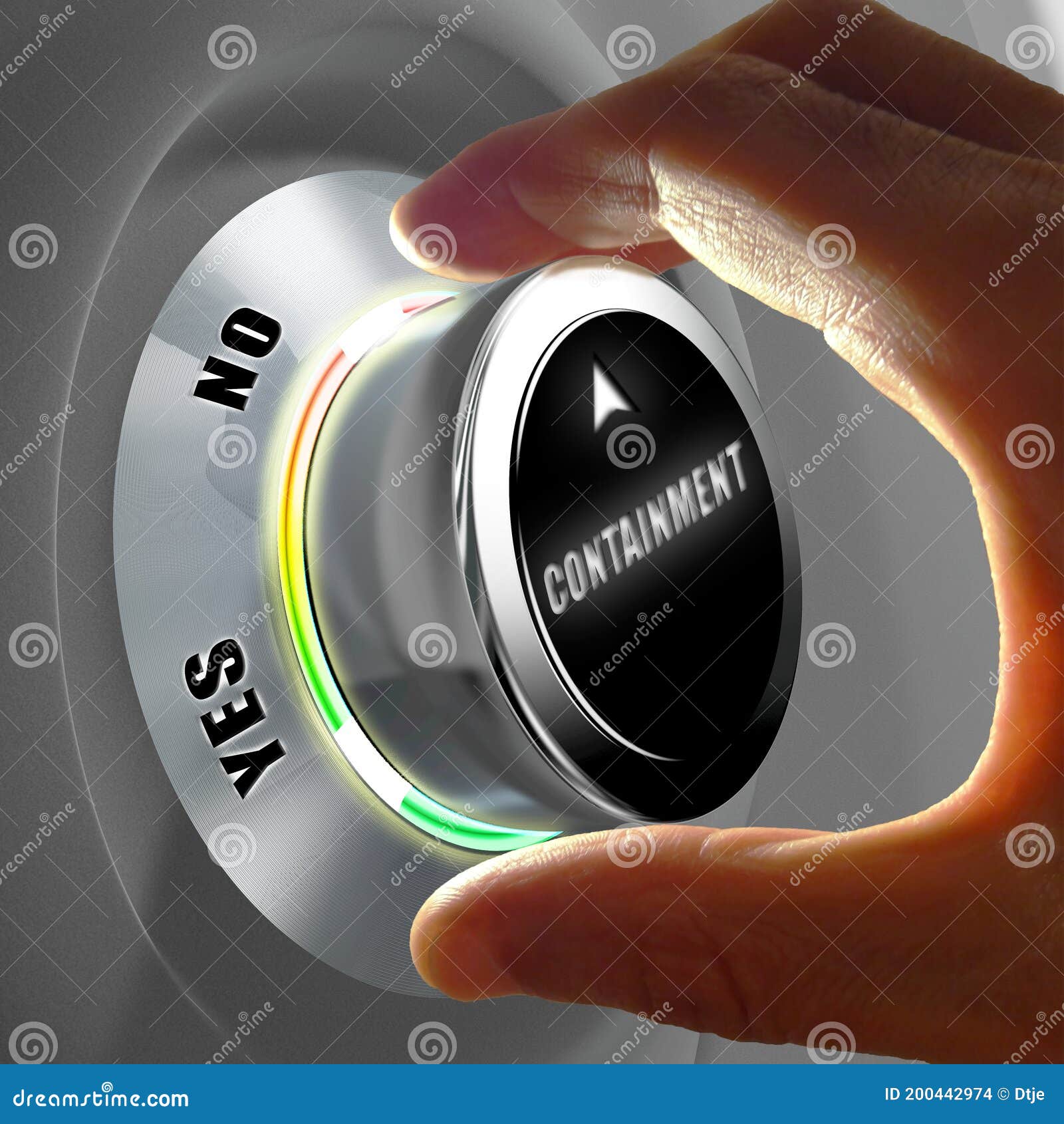 Hand Selecting between a New Containment or End of Containment. 3D ...