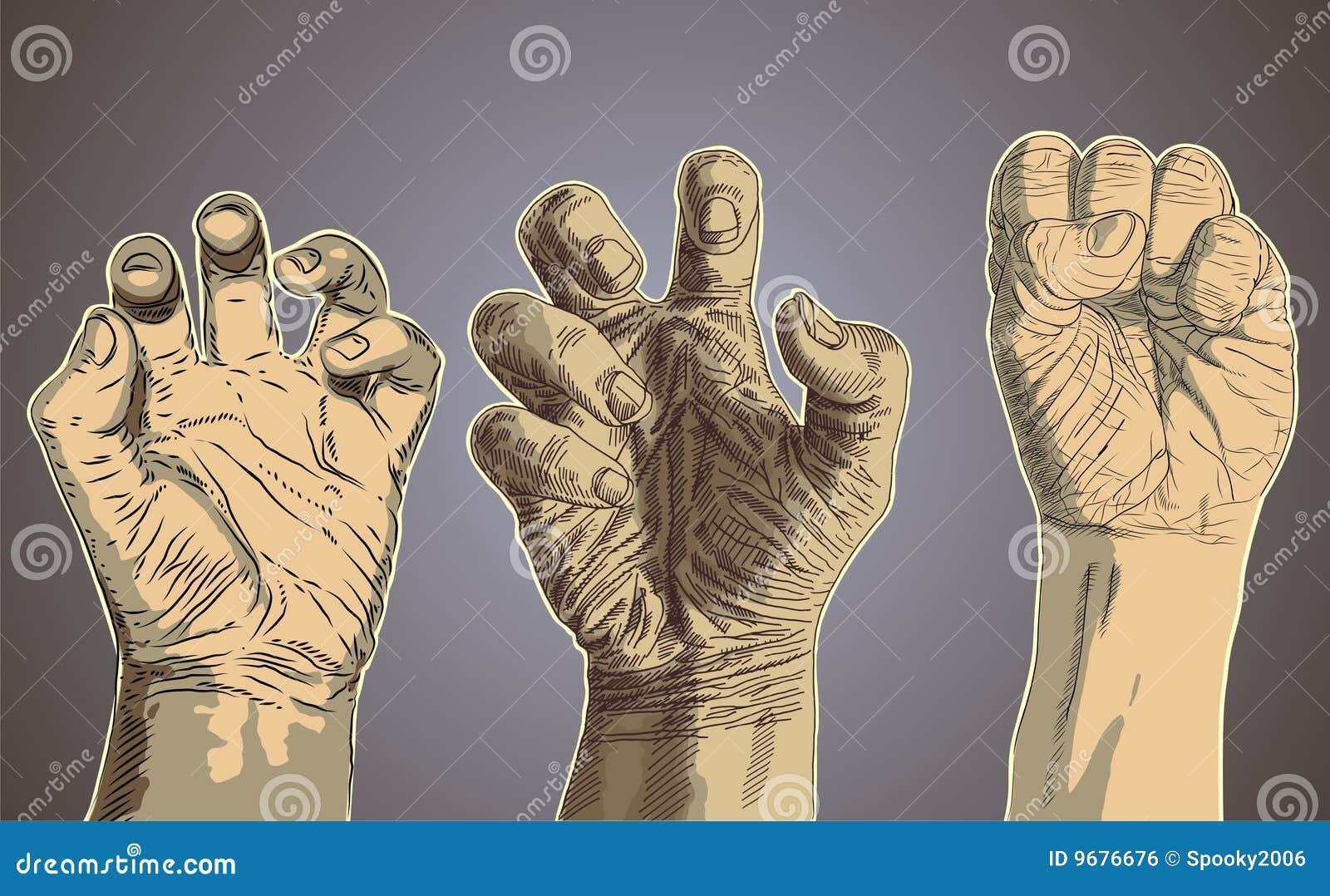 Hand Selection. stock vector. Illustration of palm, graphic - 9676676