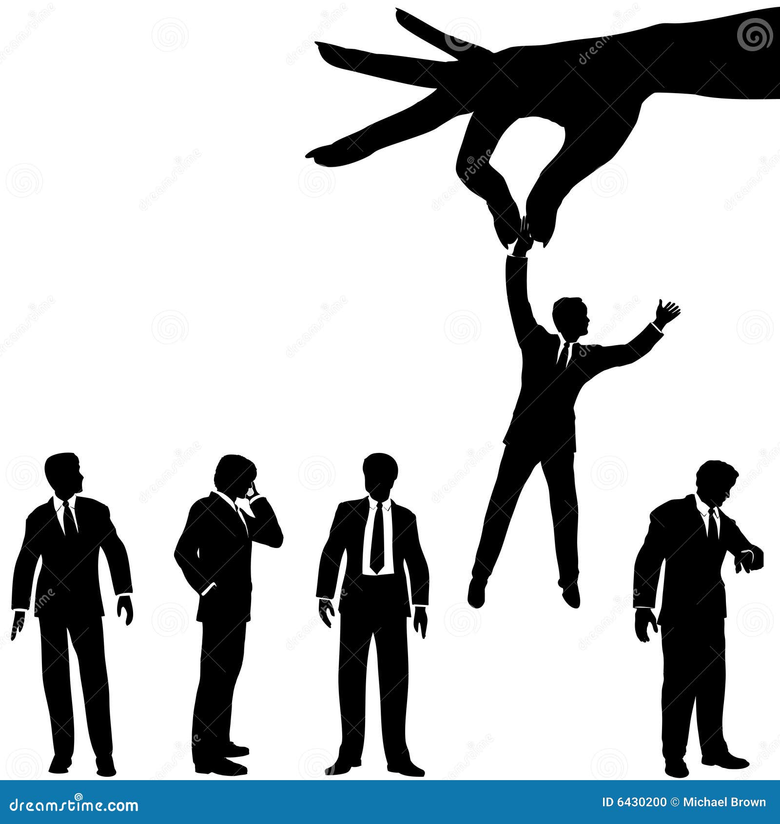 Hand Selects Business Man Silhouette Group Stock Vector - Illustration ...