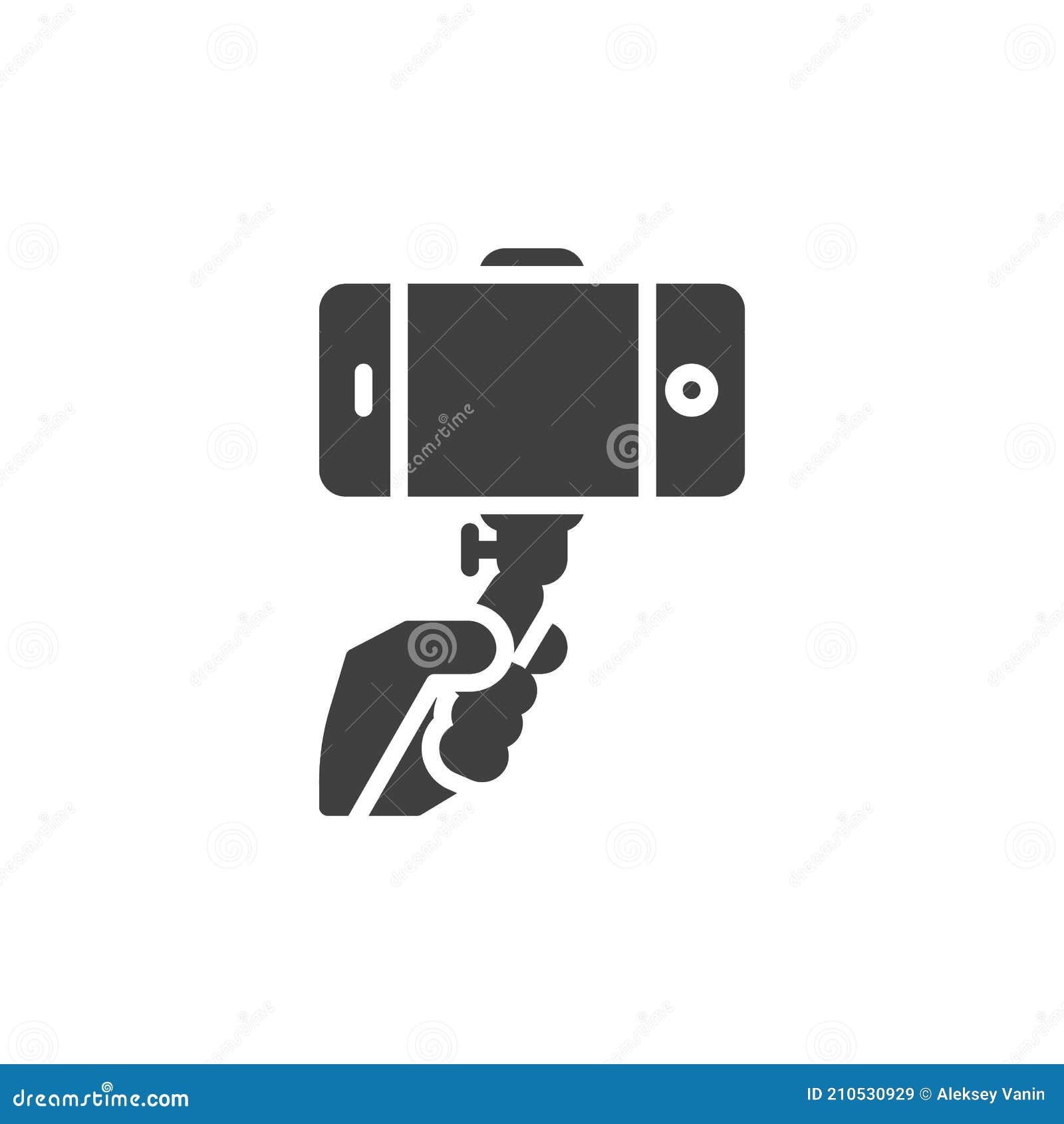 Hand with Selfie Stick Vector Icon Stock Vector - Illustration of ...